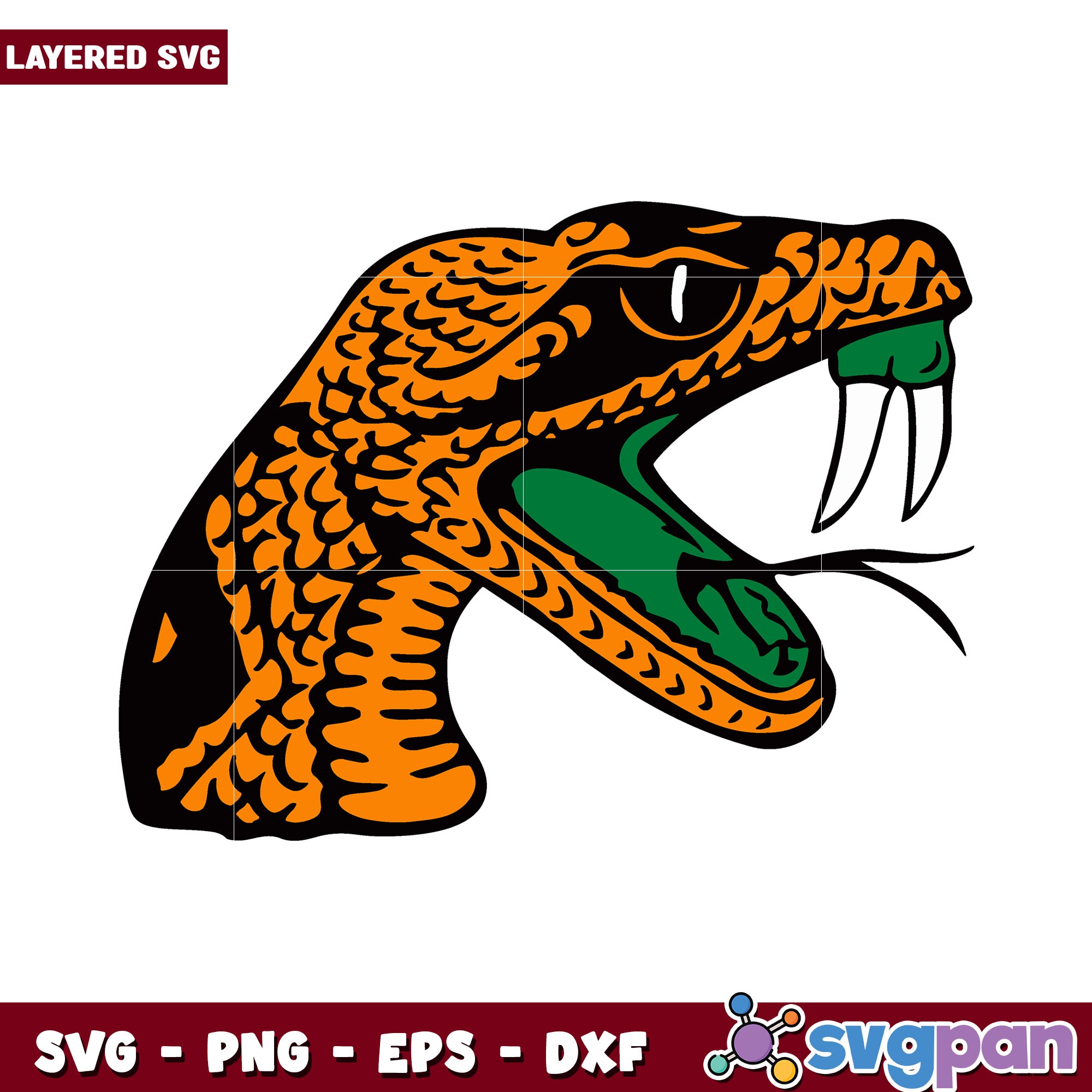 Layered Snake SVG Design for Cutting Machines, Perfect for Crafts – svgpan