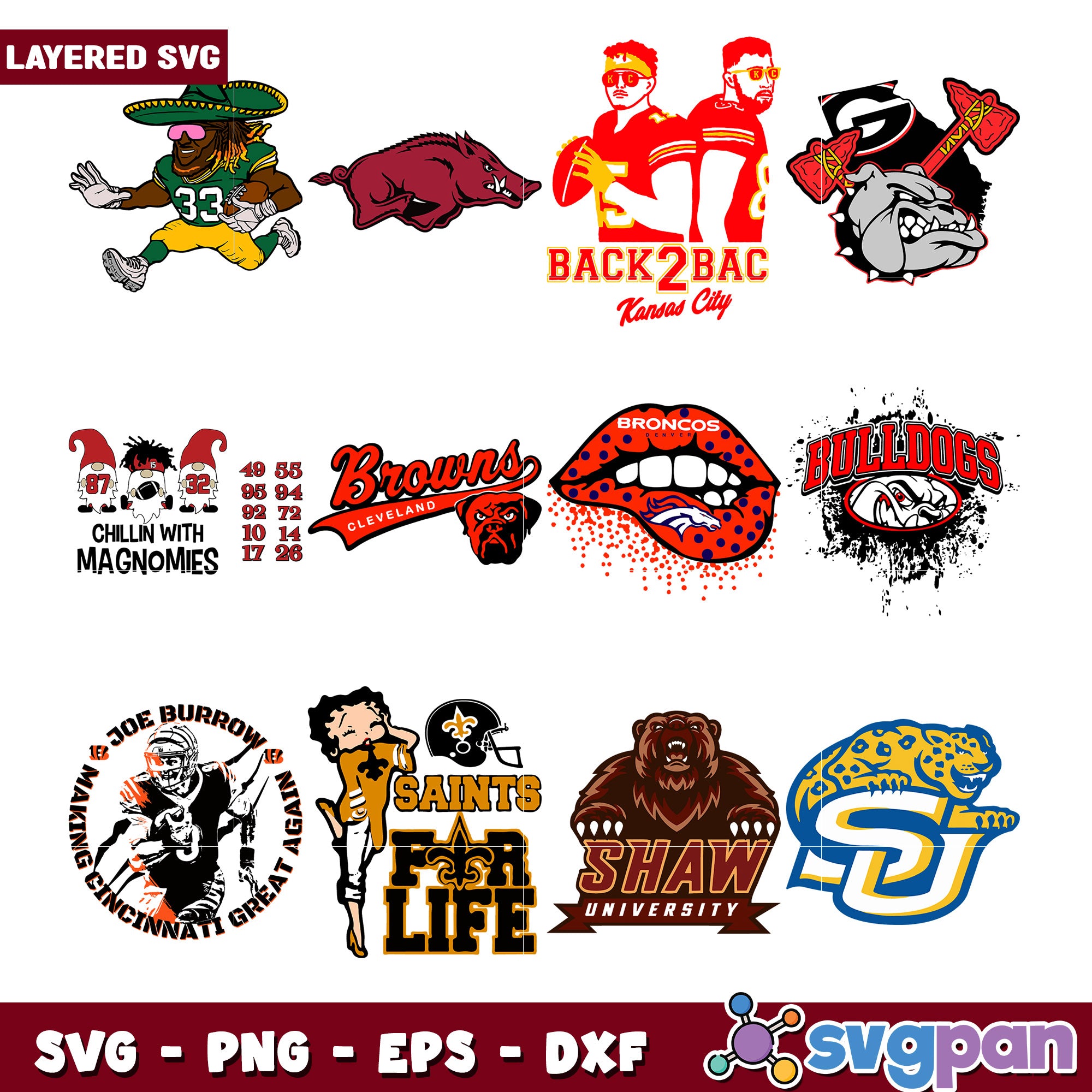 Layered Sports Logo Bundle SVG for Creative Projects – svgpan