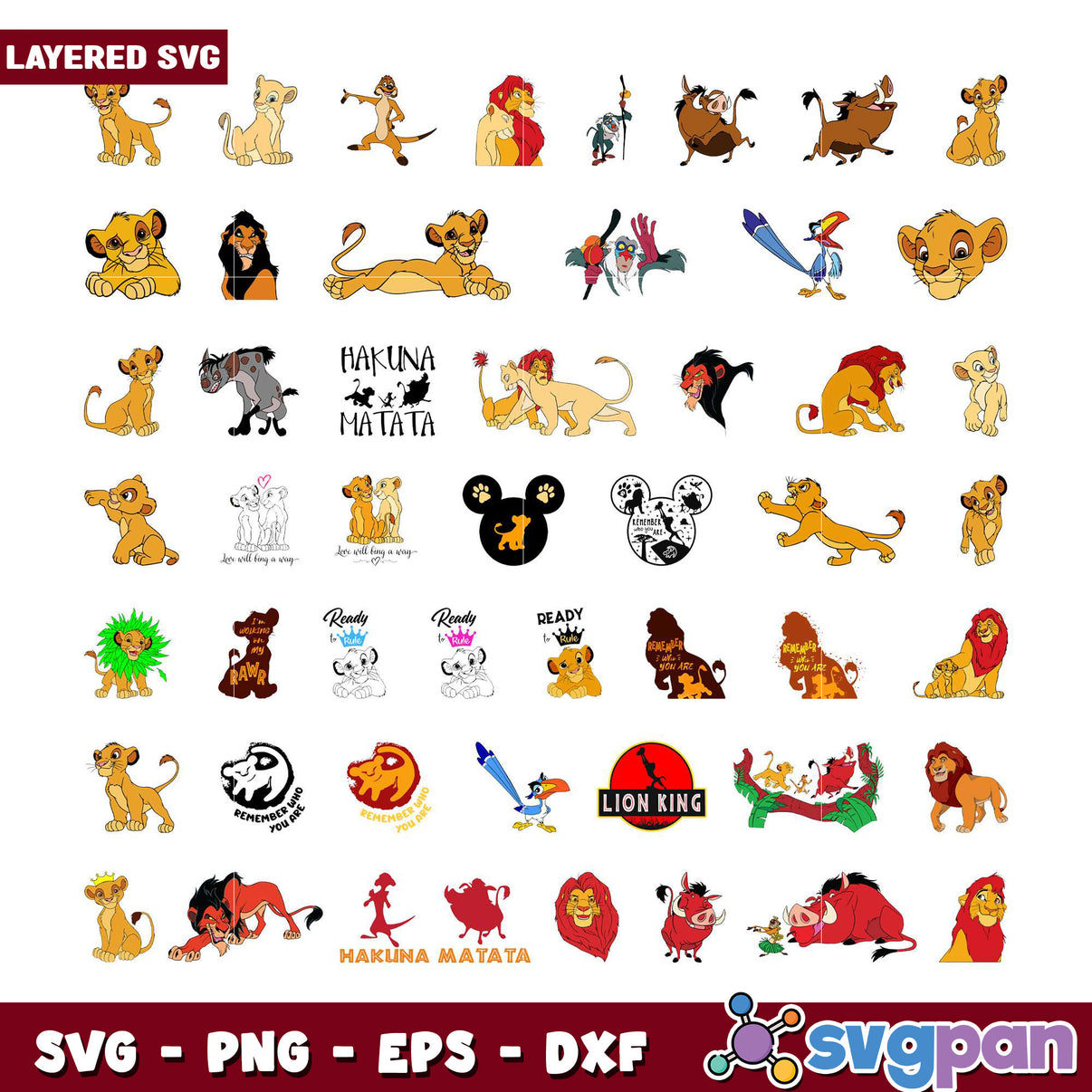Lion King SVG Bundle for Creative Projects 40 Files – svgpan