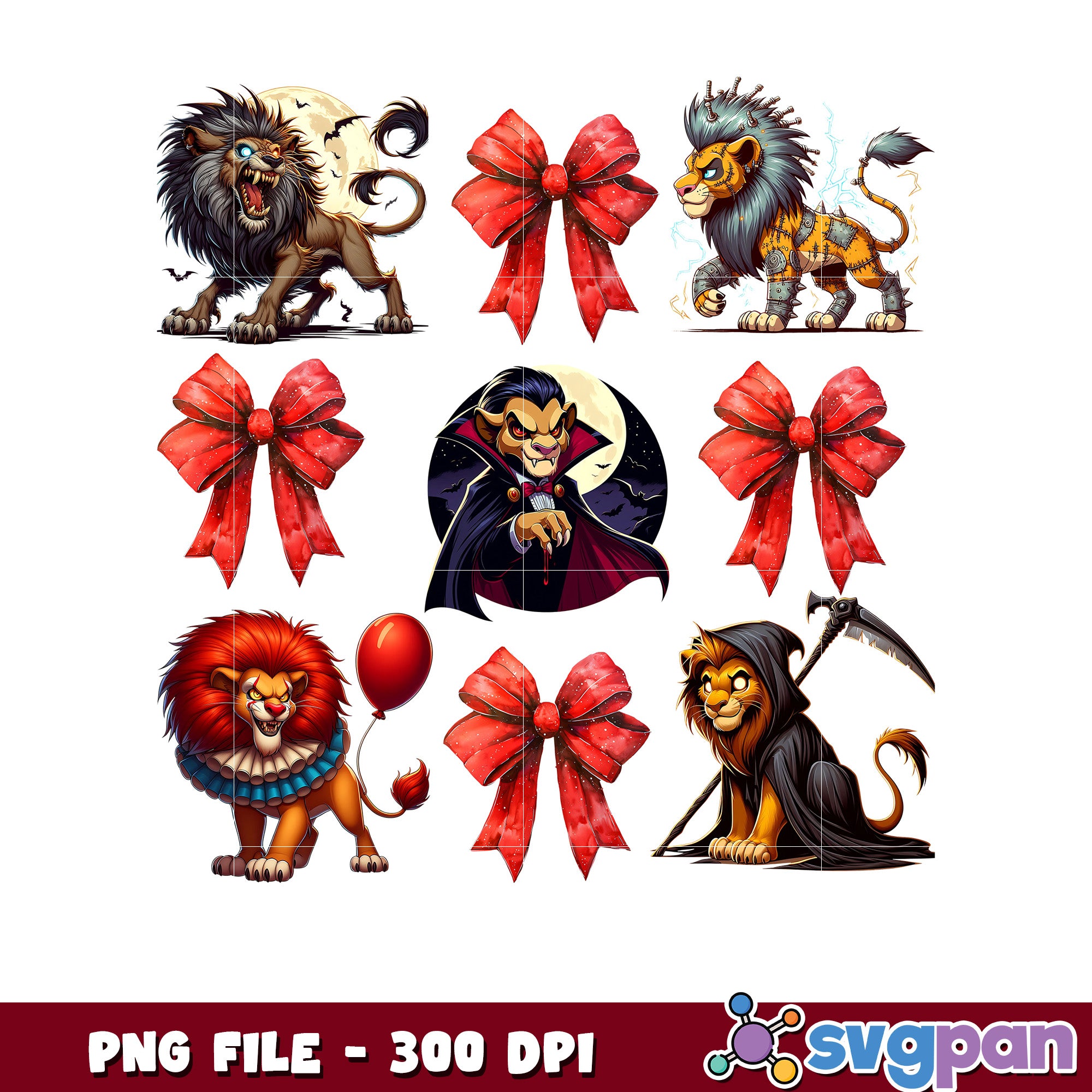 Lion character halloween png, spooky vacation png, avengers decoration ...