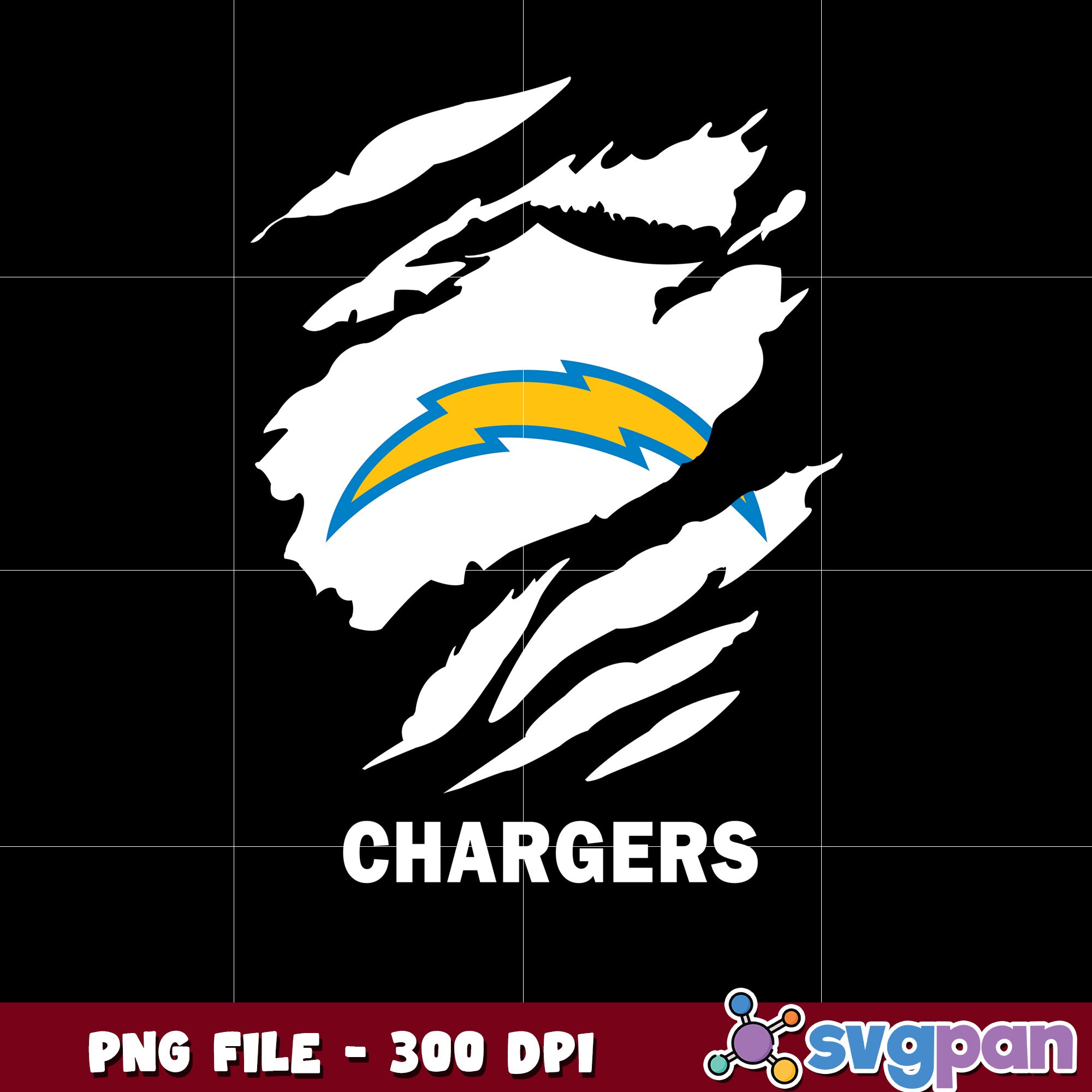 Los angeles charger png, nfl chargers lightning bolt png, blue and gol ...