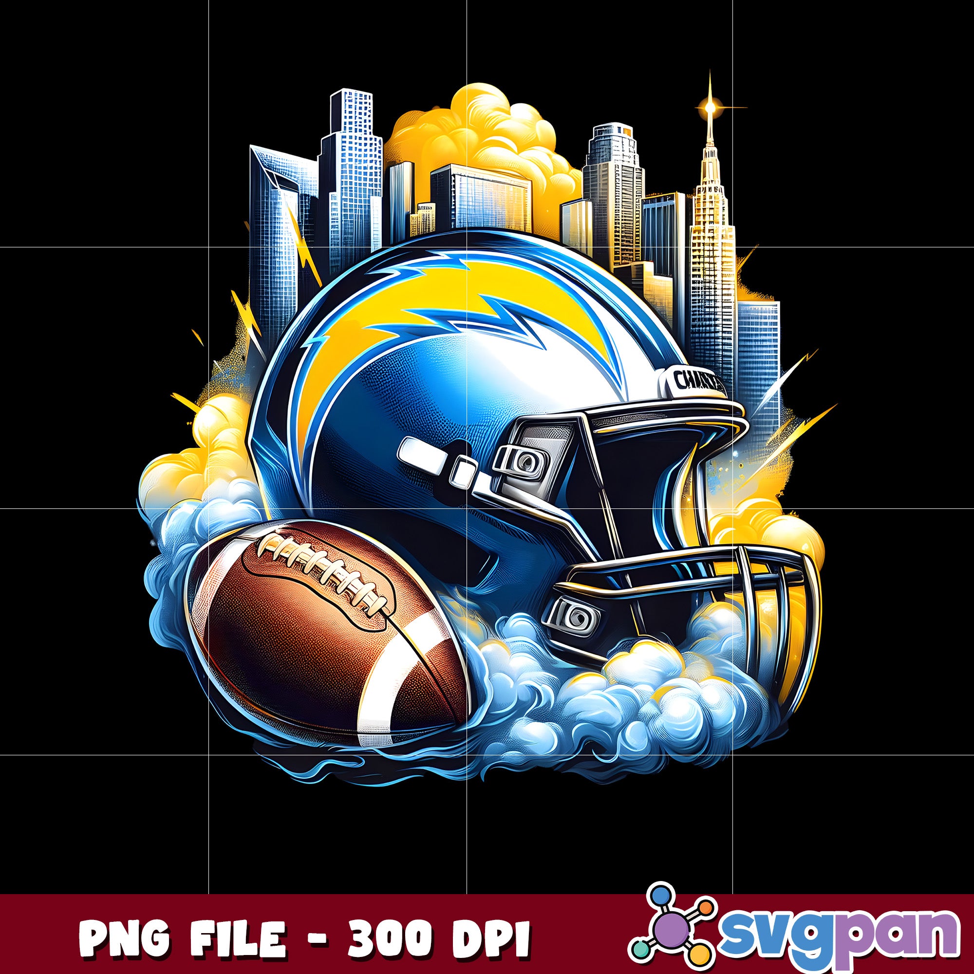 Los angeles chargers logo smoke helmet illustration png, nfl team helm ...