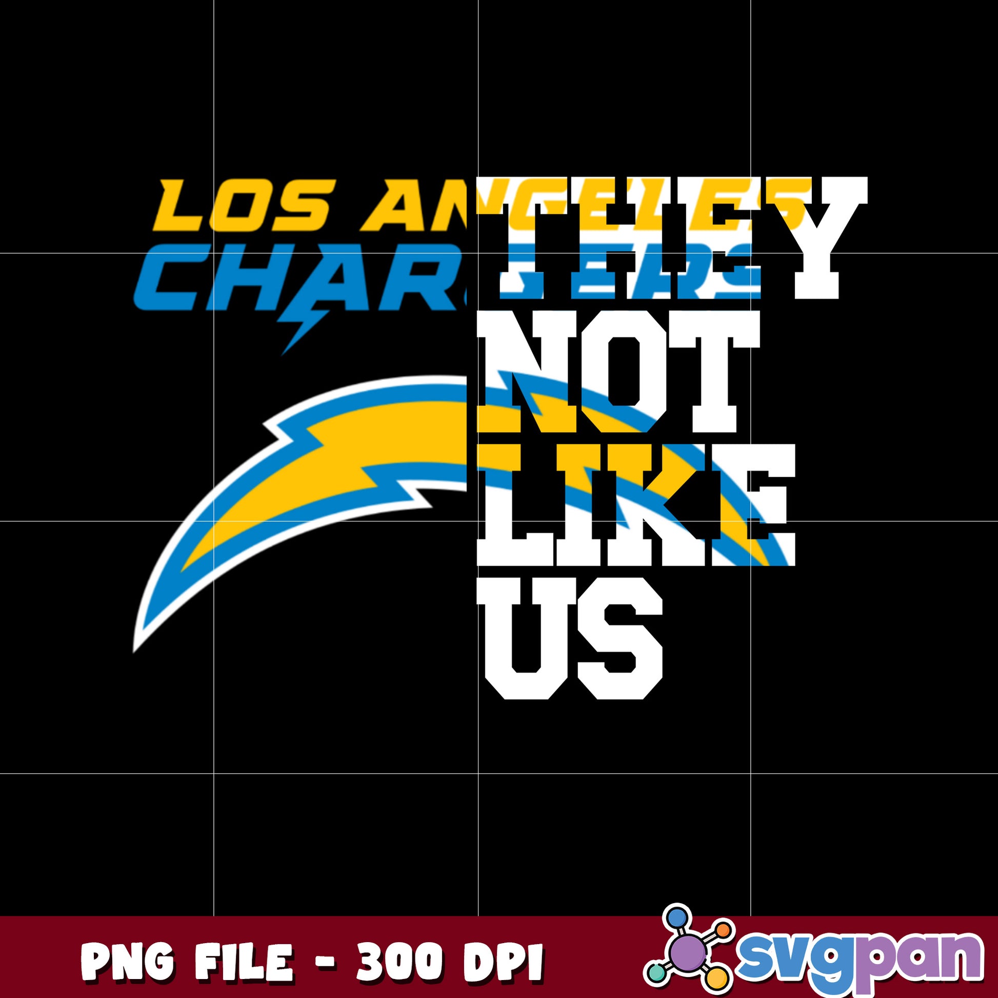 Los angles chargers they not like us logo png, super bowl 2025 png, nf ...