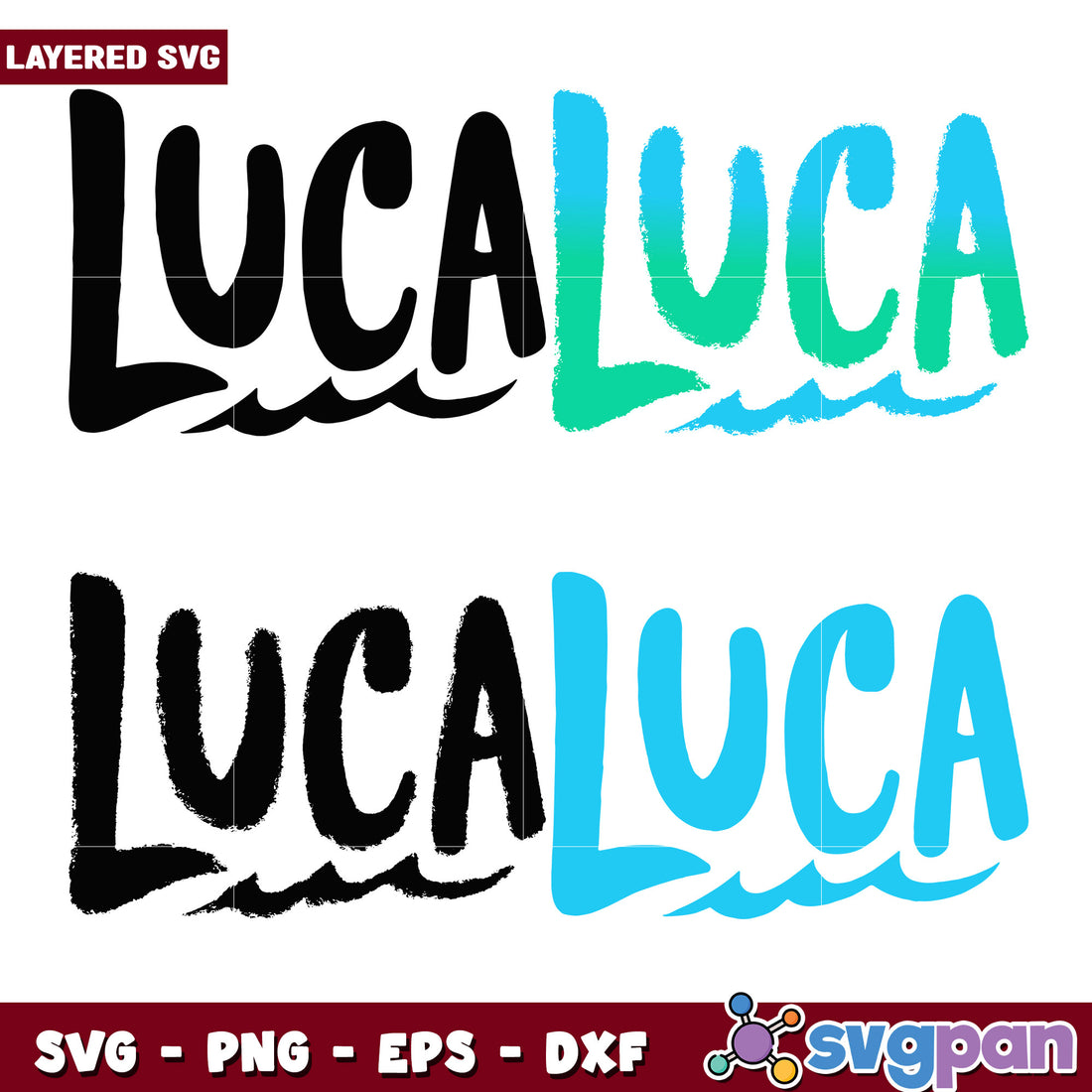 Luca Name SVG Bundle Layered Cut Files – svgpan