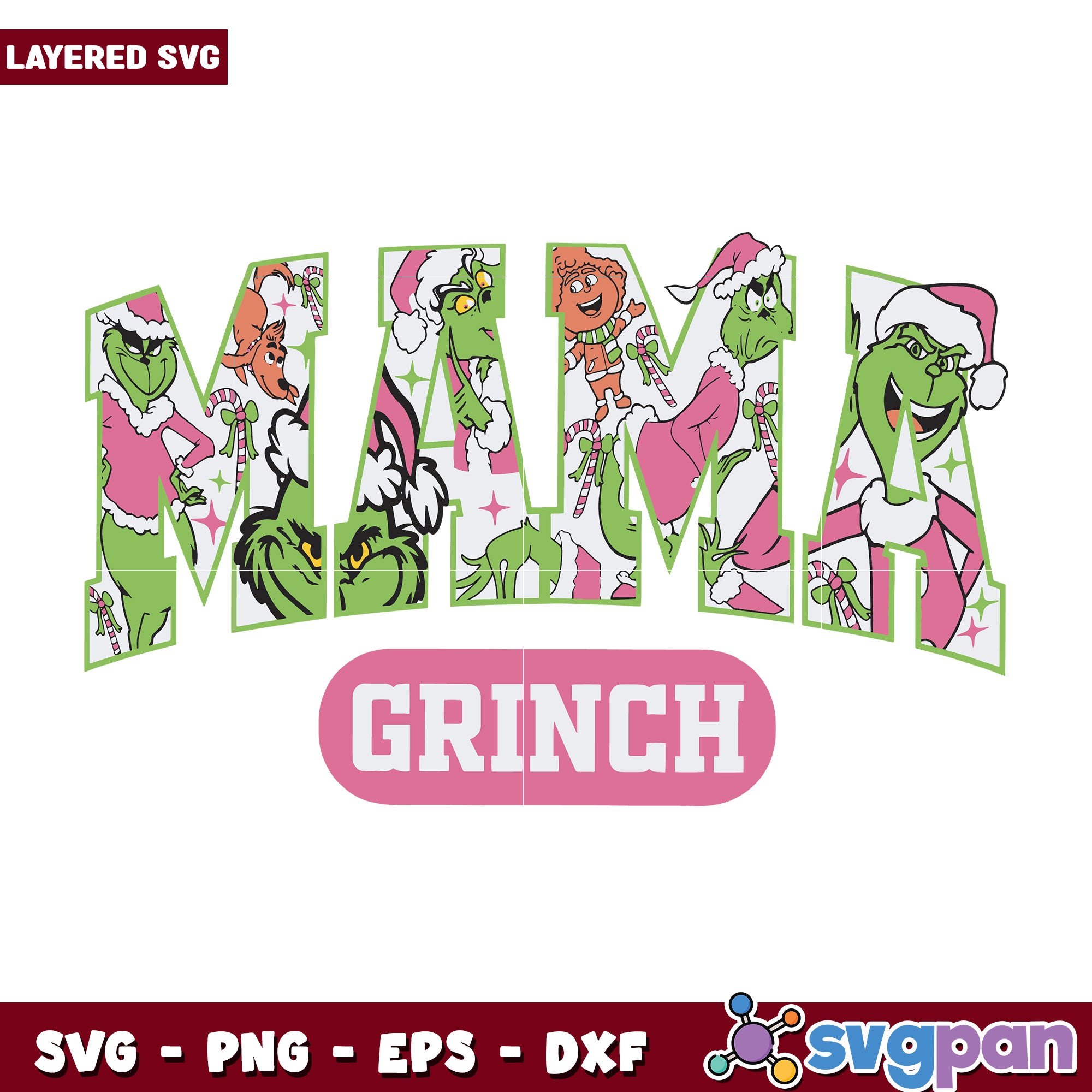 Mama grinch svg, grinch cartoon svg, christmas svg – svgpan