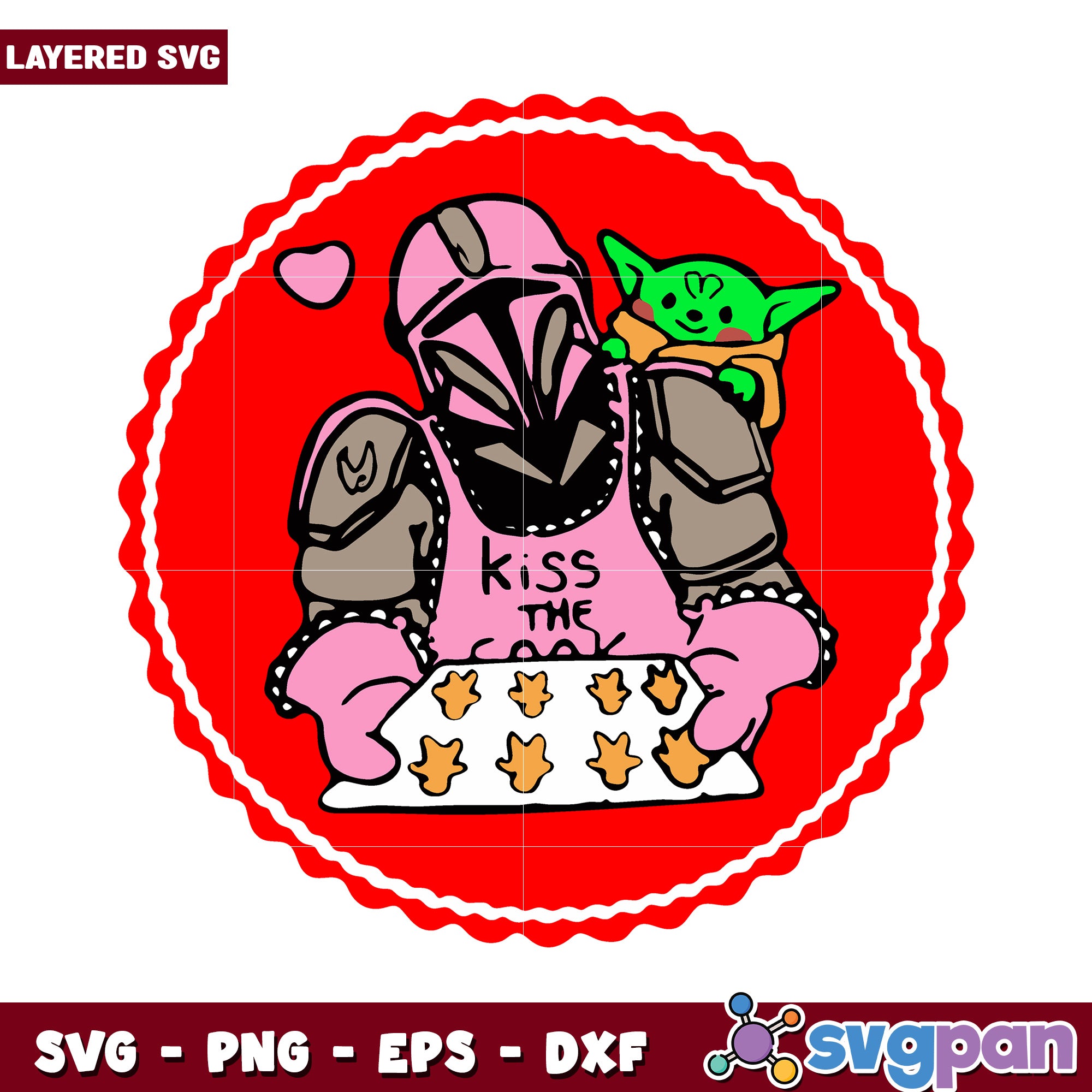 Mandalorian and Baby Yoda kitchen art, perfect for baking lovers – svgpan