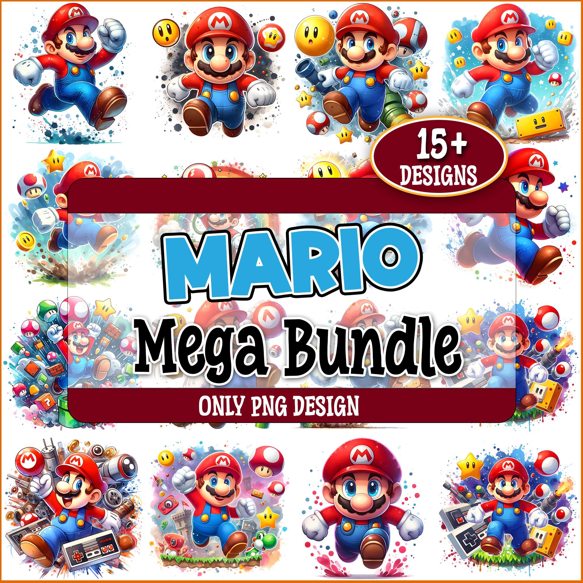 Mario colorful image png bundle, super mario bros png, nintendo png ...