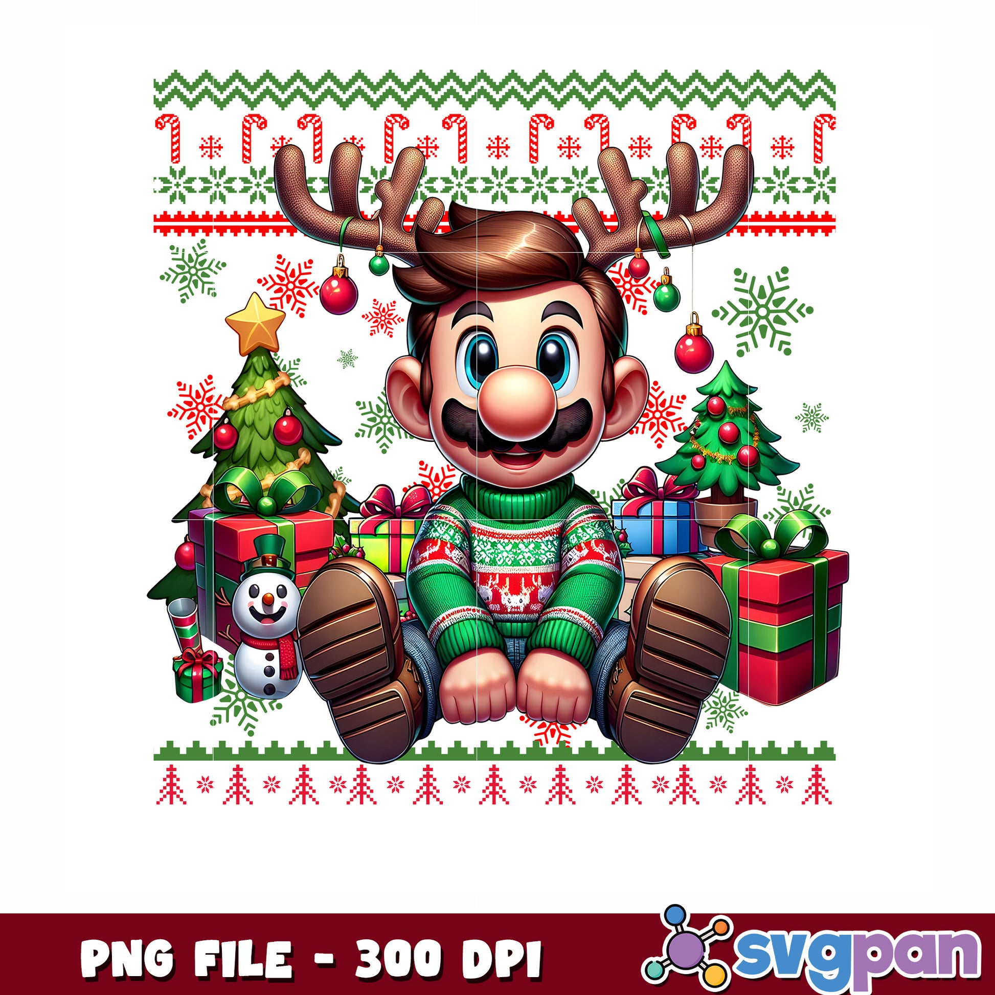 Mario reindeer horn png, cute christmas png, mario christmas png – svgpan