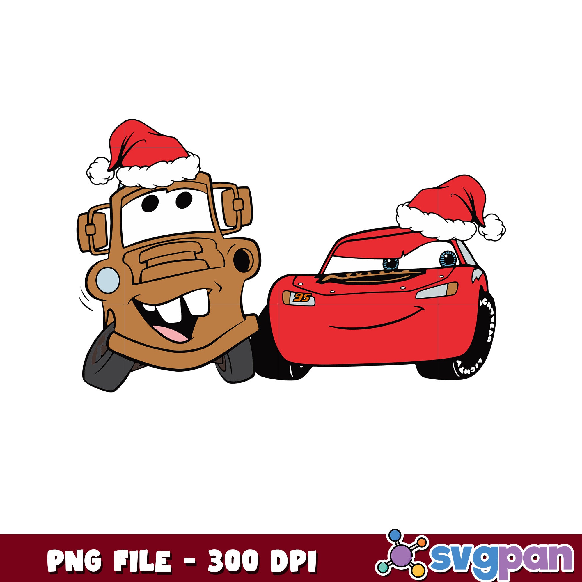 Mater and mqueen png, christmas costume png, christmas season png – svgpan