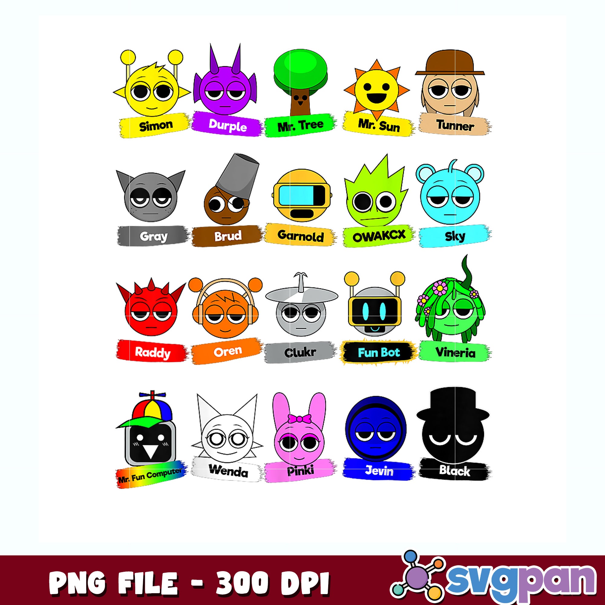 Merch sprunki boys oren just a boy who loves sprunki png, boy loves sp ...