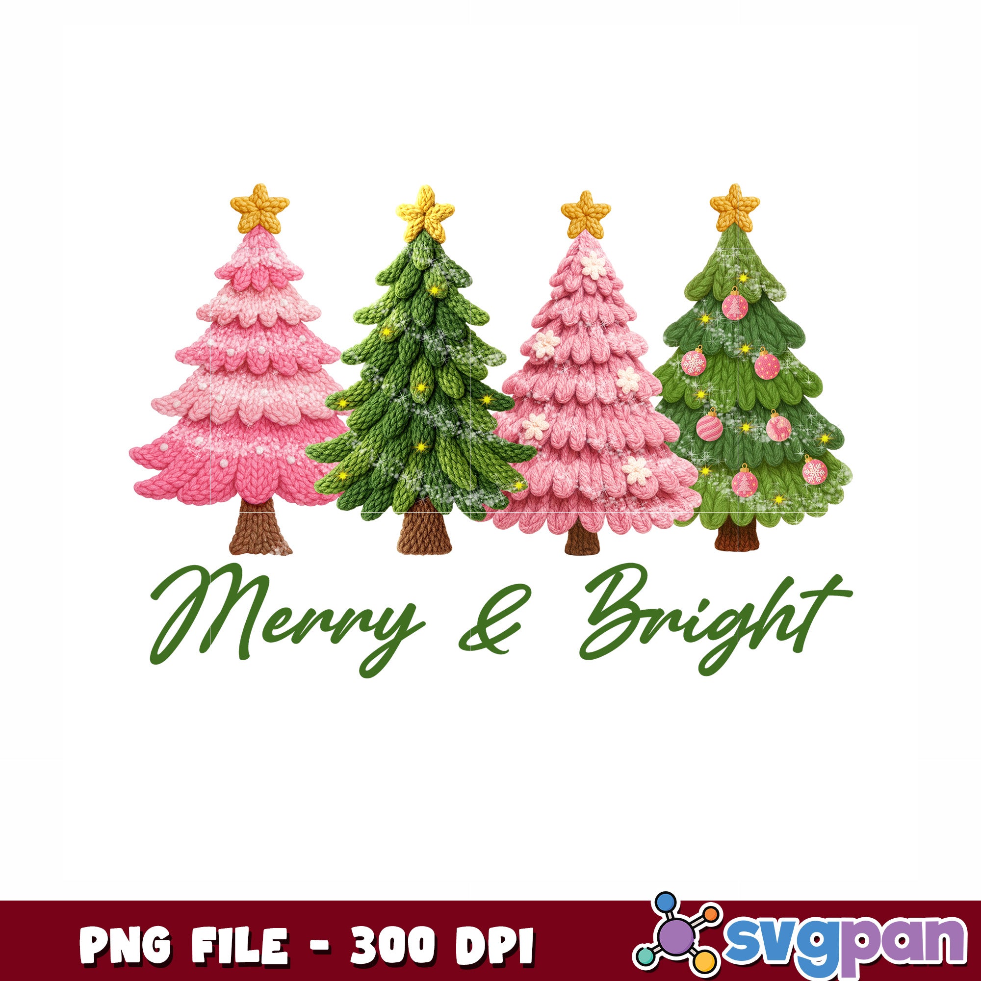 Merry and bright design png, merry chirstmas png, christmas tree png ...