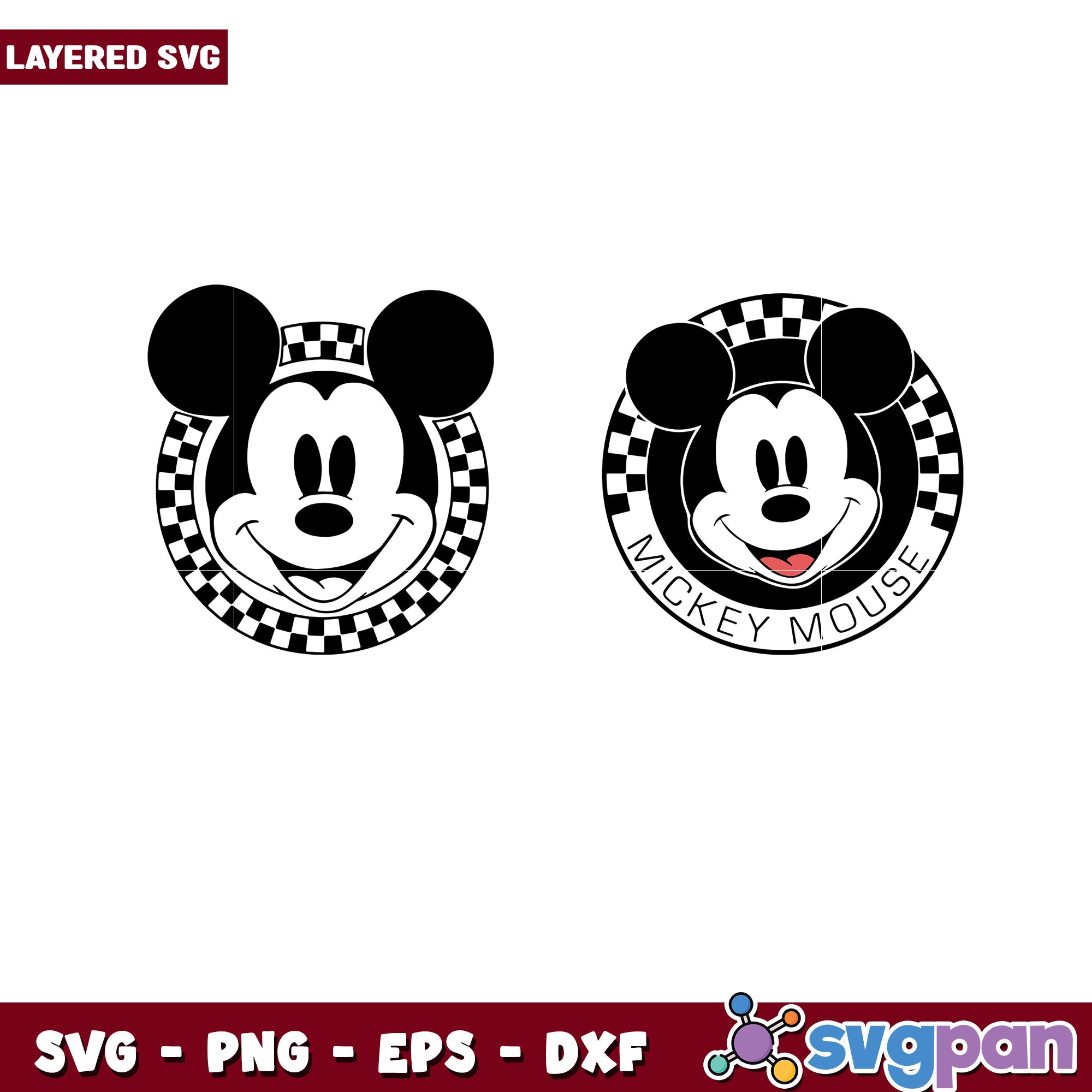 Mickey Mouse Bundle SVG Checkered Design Files – svgpan