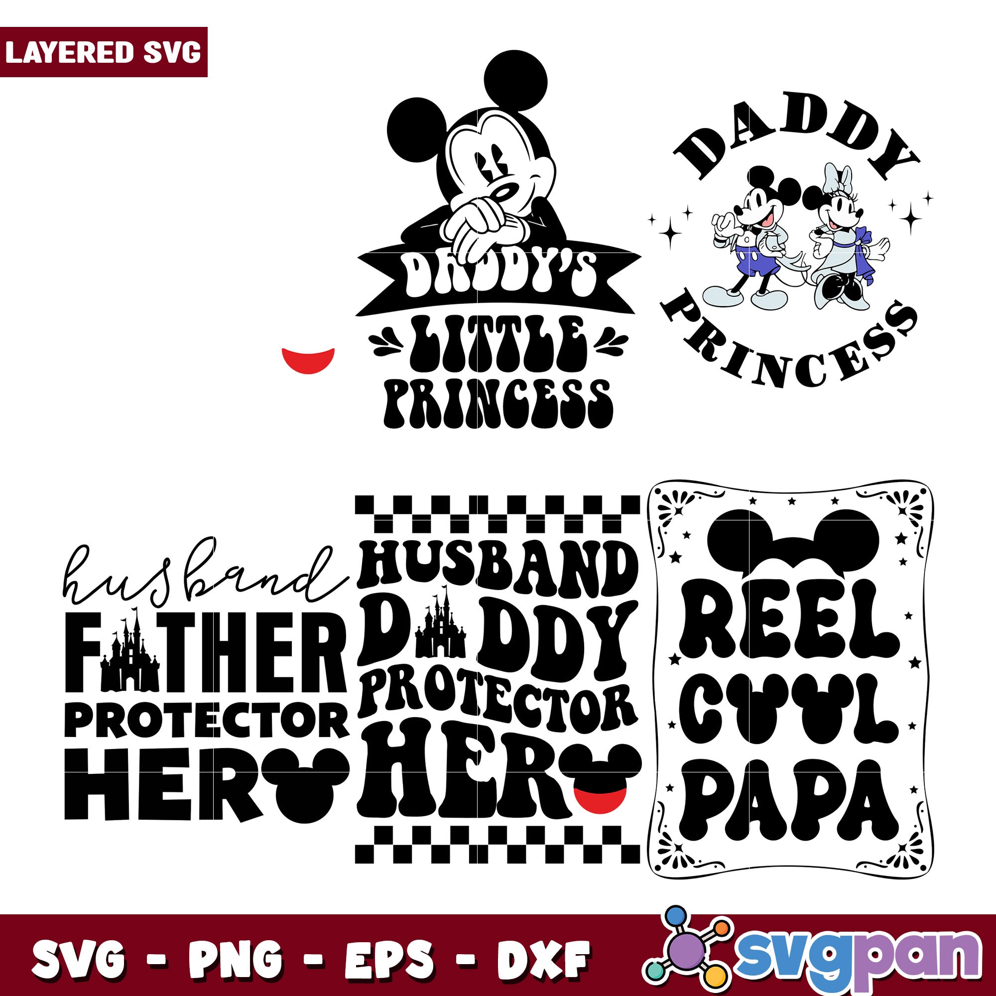 Mickey Mouse Family SVG Bundle – svgpan