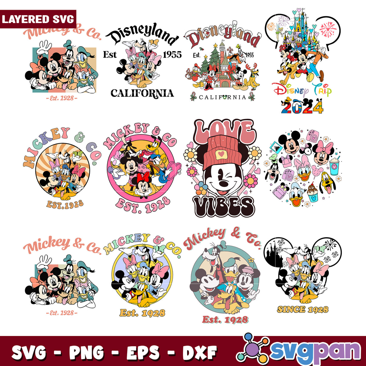 Mickey Mouse SVG Bundle – svgpan