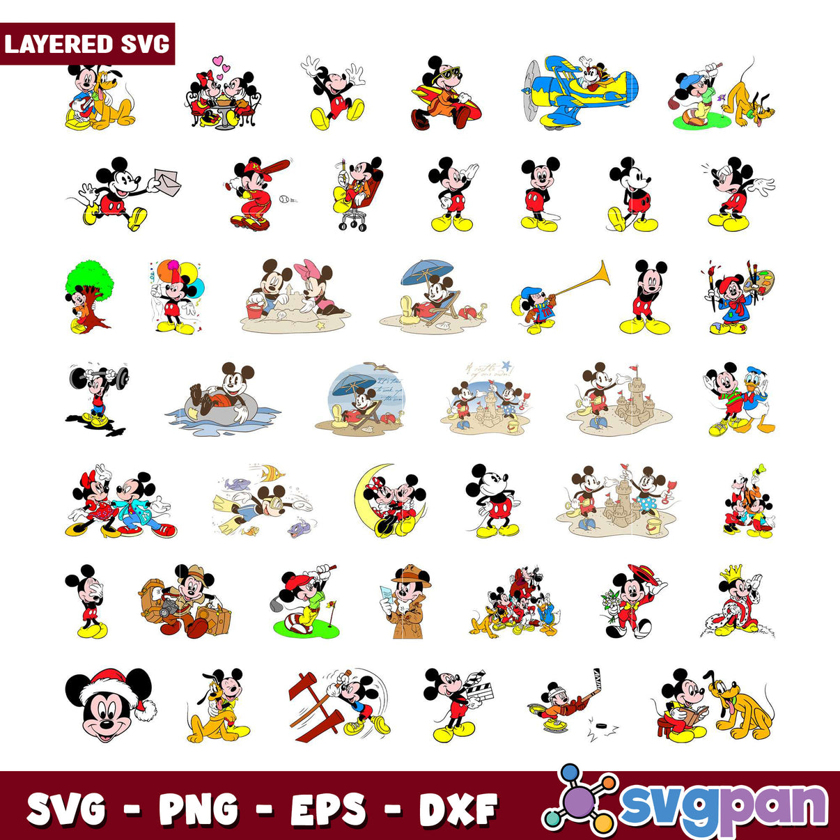 Mickey Mouse SVG Bundle Fun and Creative Designs – svgpan