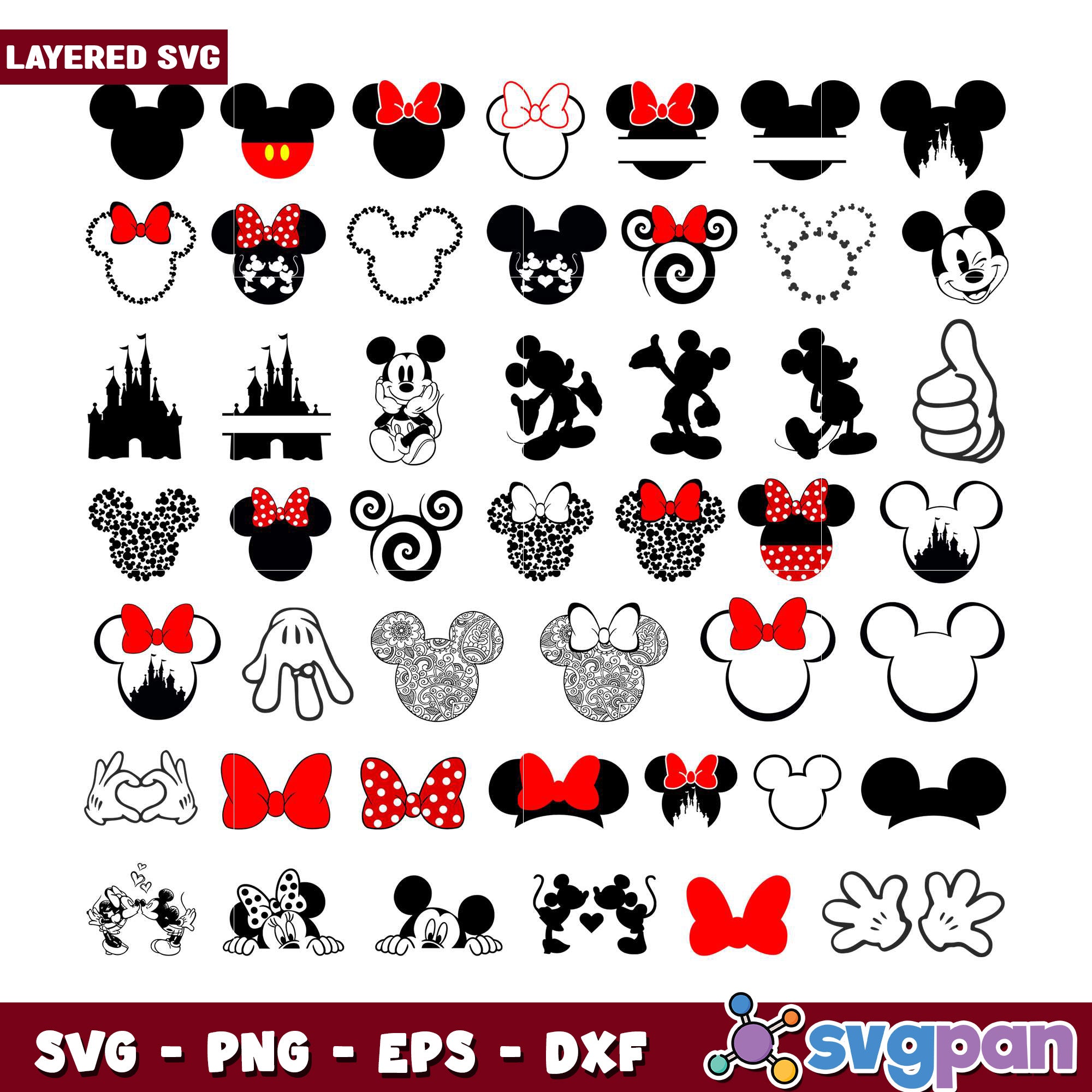 Mickey Mouse Themed SVG Bundle for Crafting Projects – svgpan