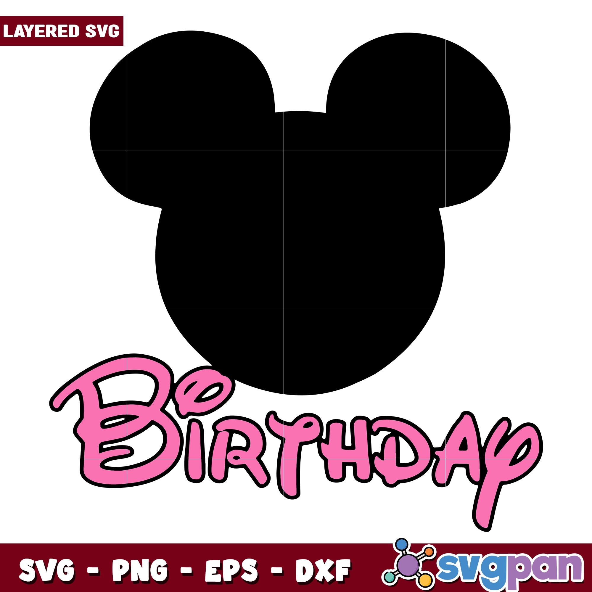 Mickey Mouse birthday svg, Disney characters svg, Digital Download – svgpan