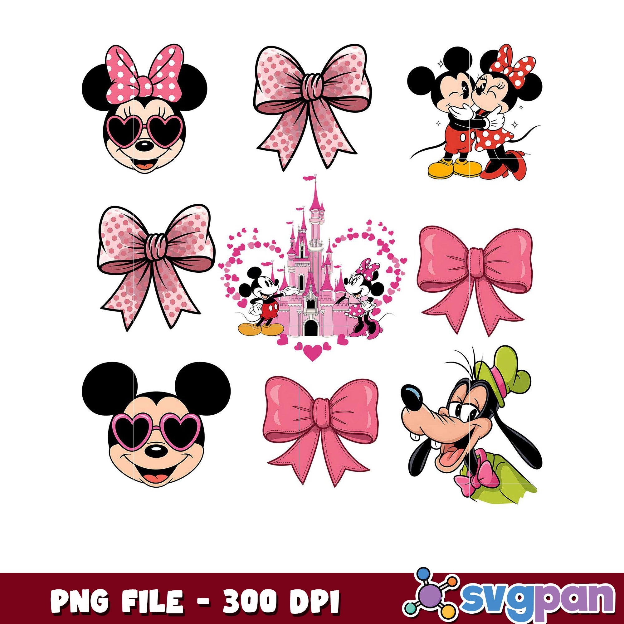 Mickey and Minnie Mouse PNG designs, perfect for crafts – svgpan