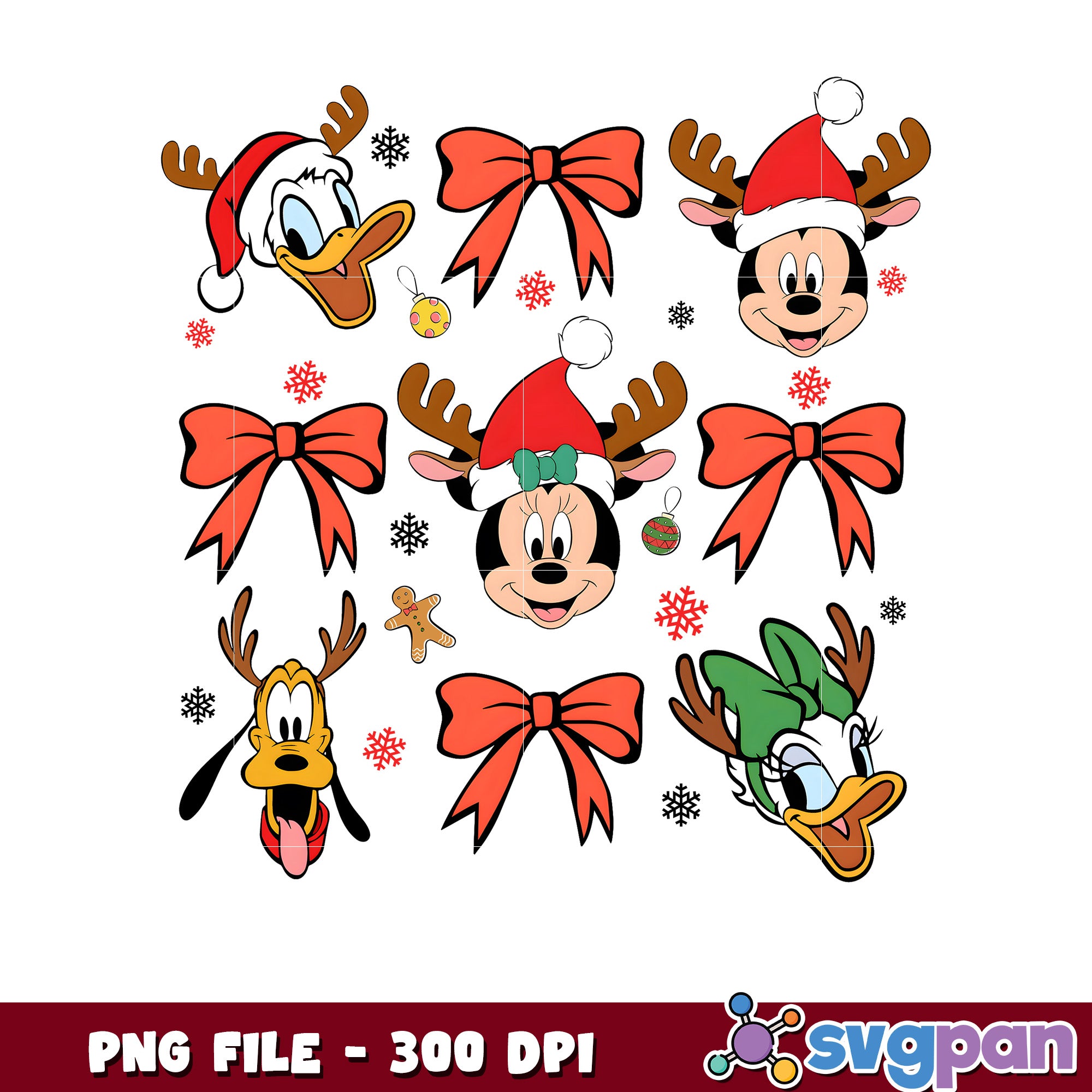 Mickey and friends png, disney characters png, merry christmas png – svgpan