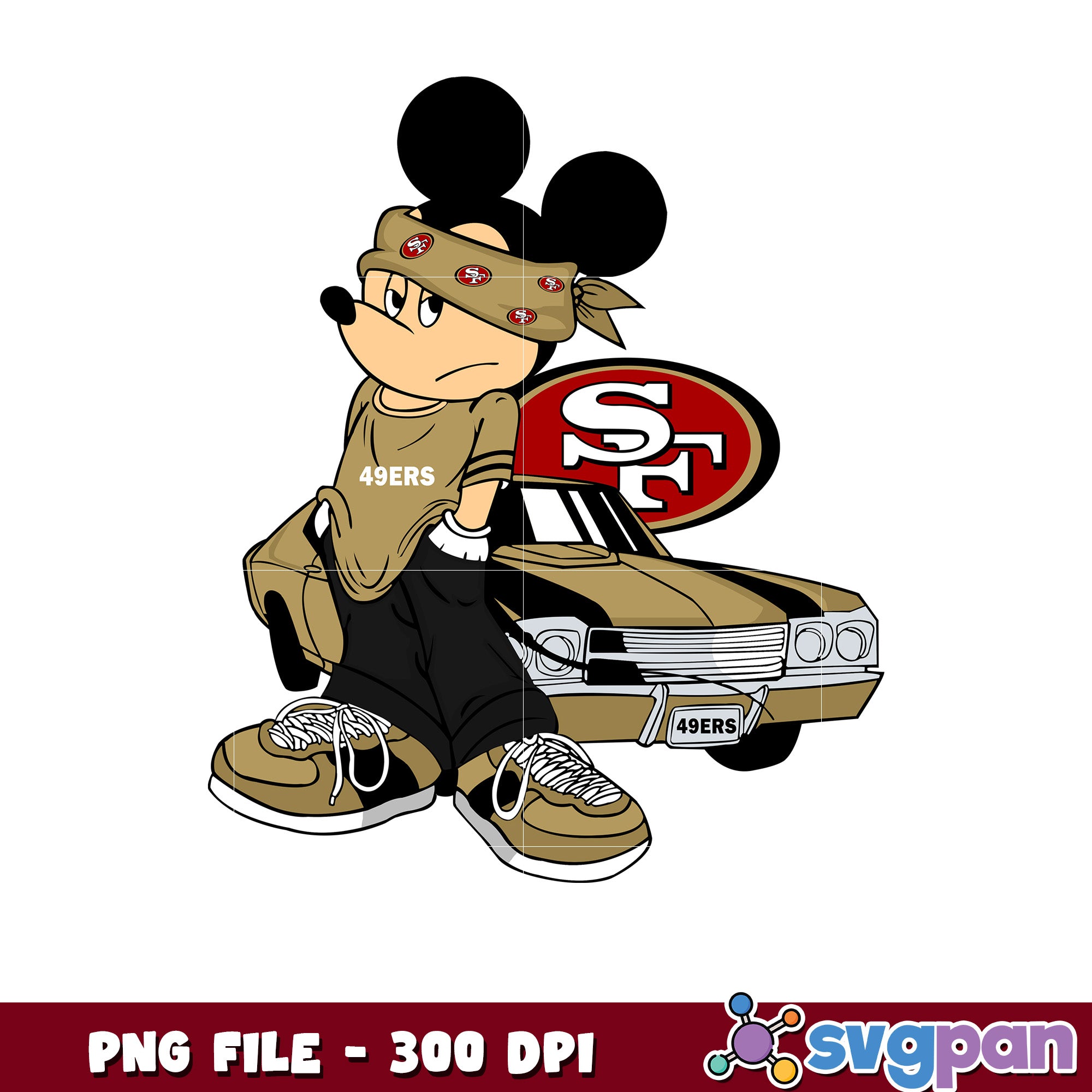 Mickey play nfl san francisco 49ers team png, disney mickey mouse png ...