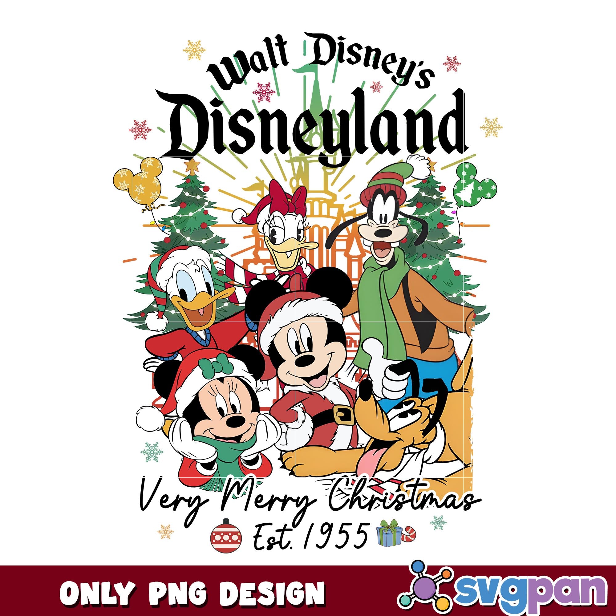 Mickey very merry christmas 1955 png, disney mickey mouse & friends pn ...