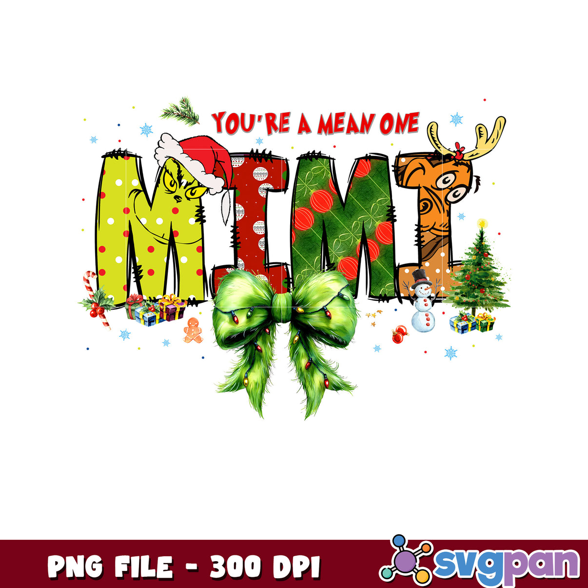 Mimi christmas deign png, happy grinch png, grinch cookies png – svgpan