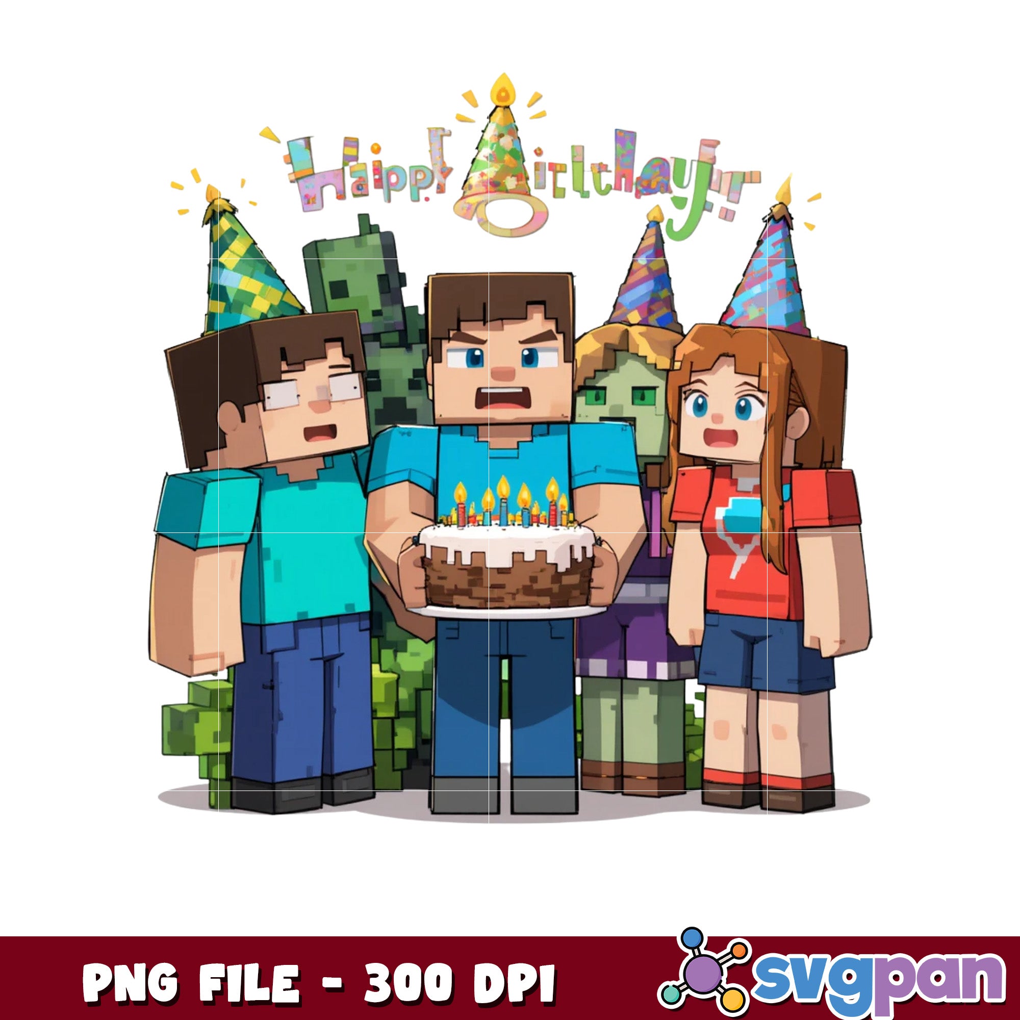 Minecraft Birthday png, minecraft download png, happy birthday png – svgpan