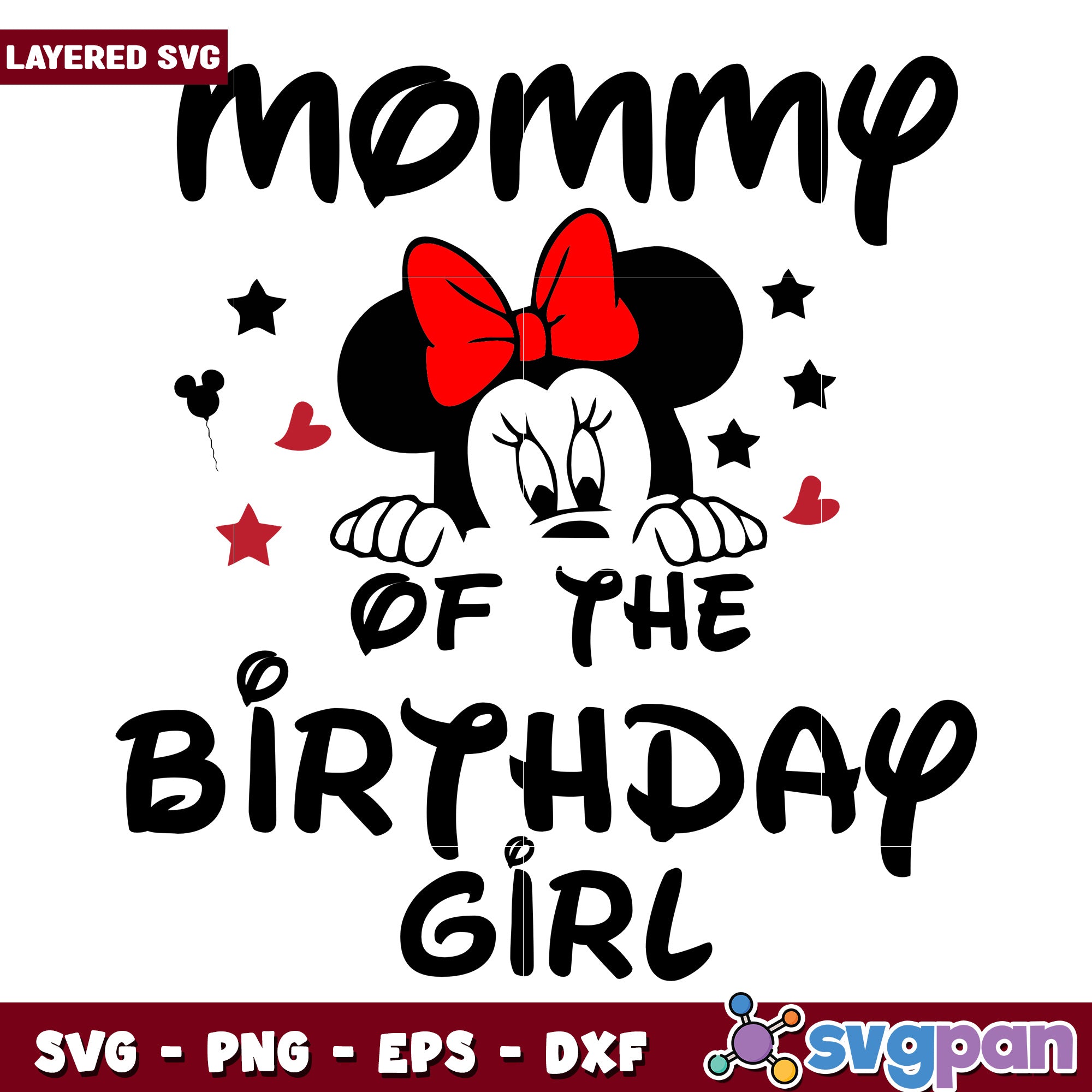 Minnie Mommy Birthday Girl SVG – svgpan