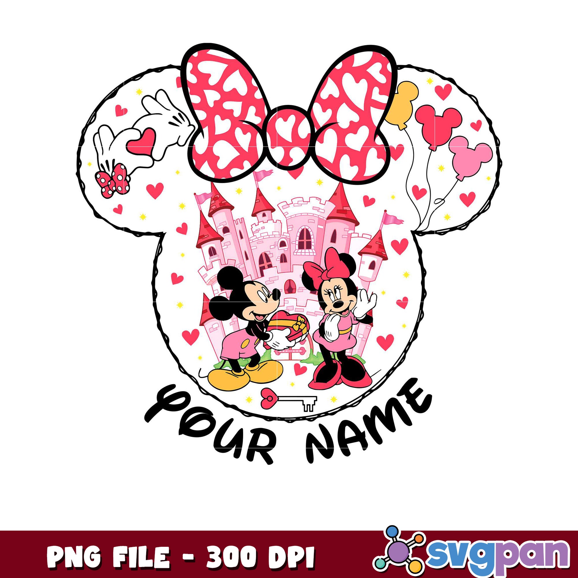 Minnie Mouse Love Design for Your Name, Perfect for Gifts – svgpan