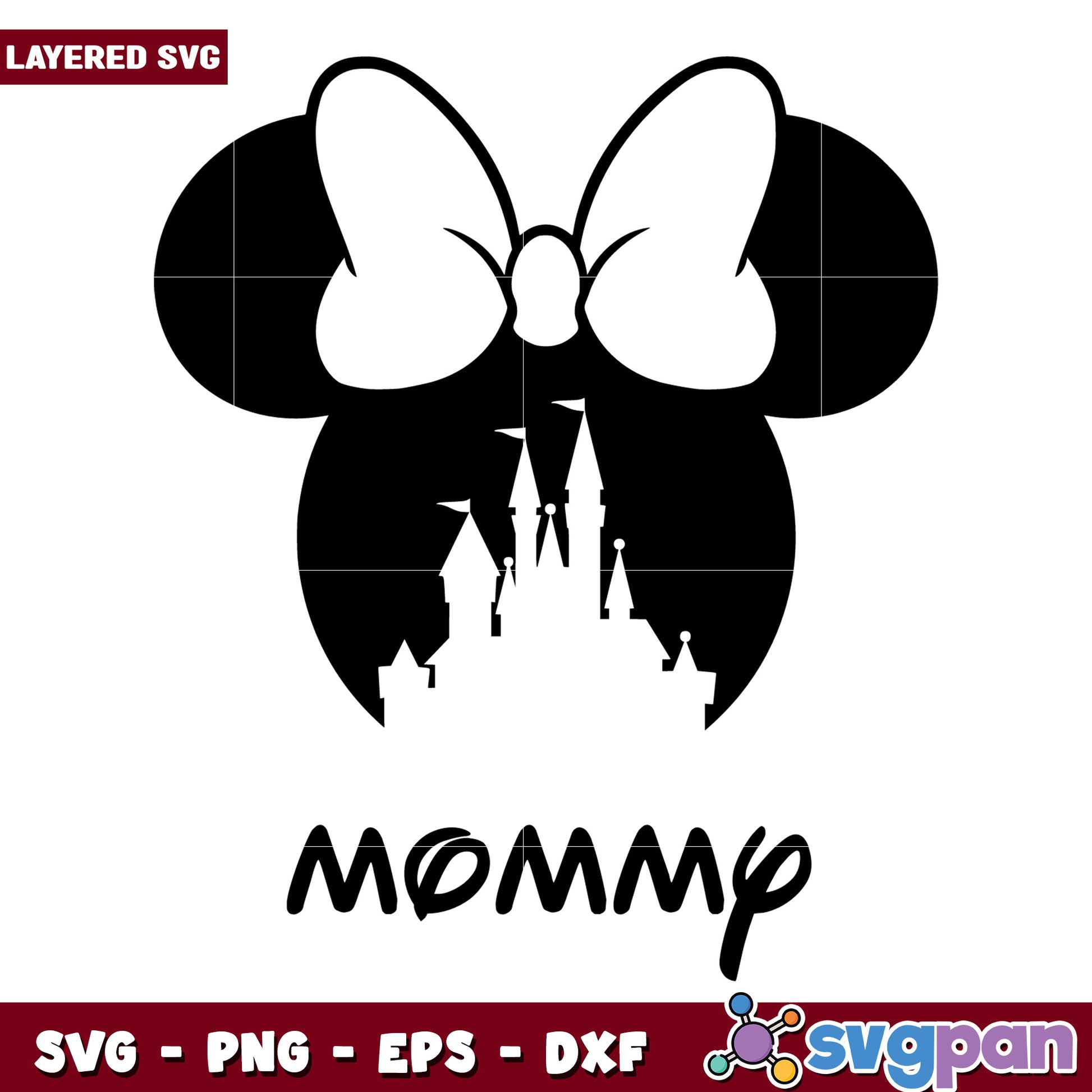 Minnie Mouse Mommy Castle SVG – svgpan