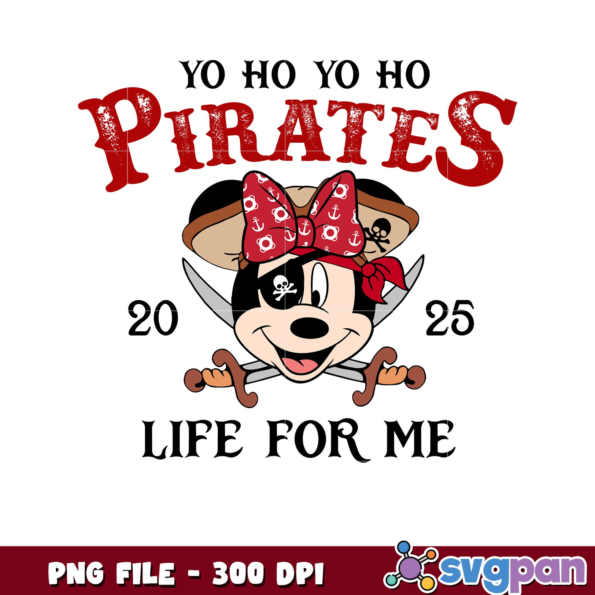 Minnie Mouse Pirate PNG Design – svgpan