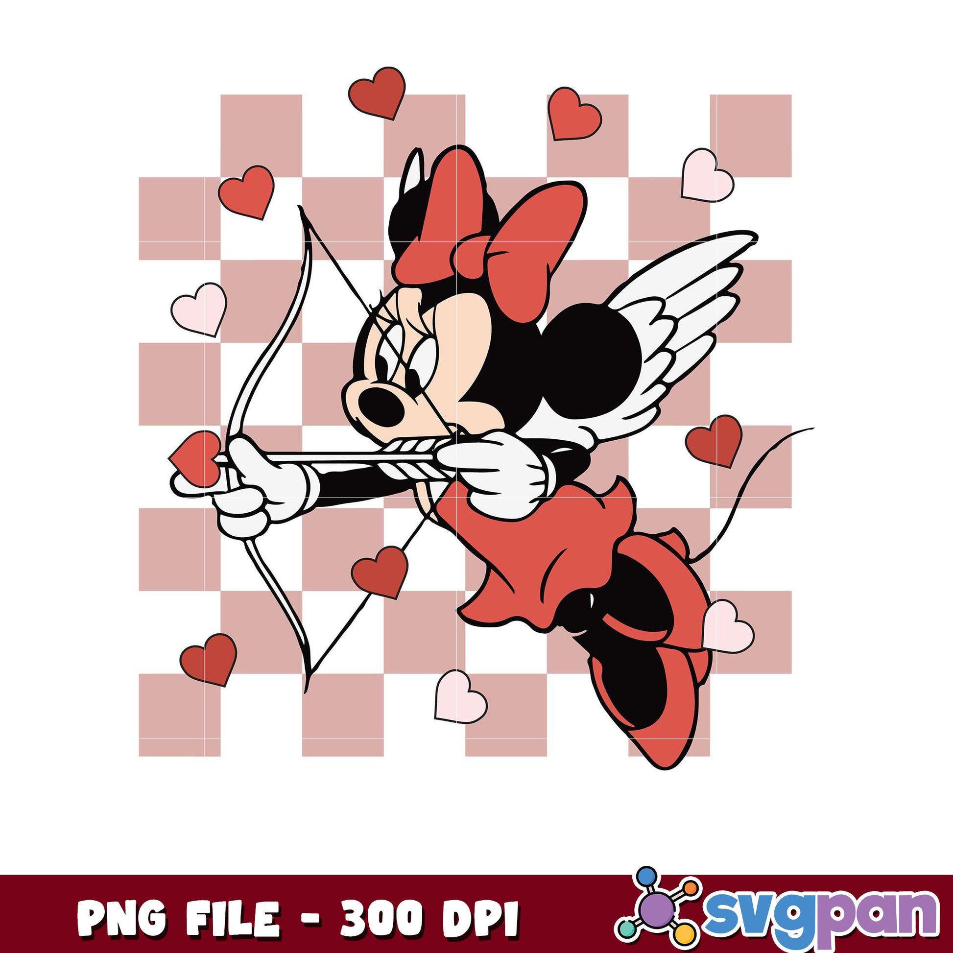 Minnie Mouse Valentine PNG file, perfect for crafts and gifts – svgpan