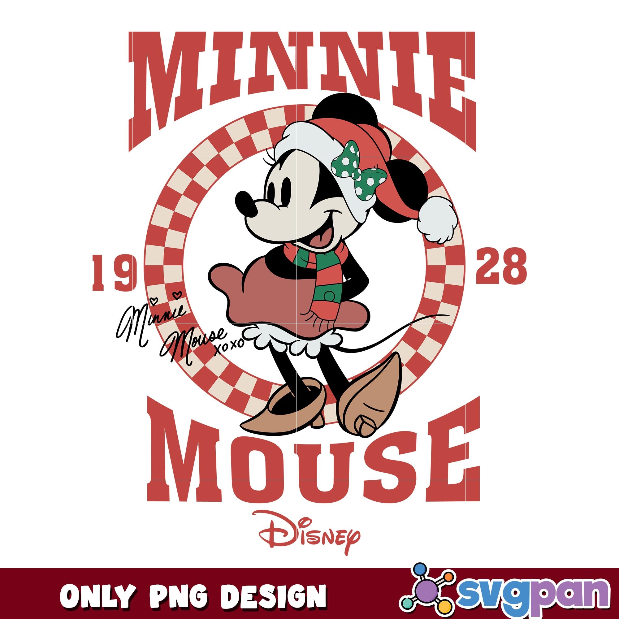 Minnie mouse disney 1928 png, pink minnie mouse christmas png – svgpan