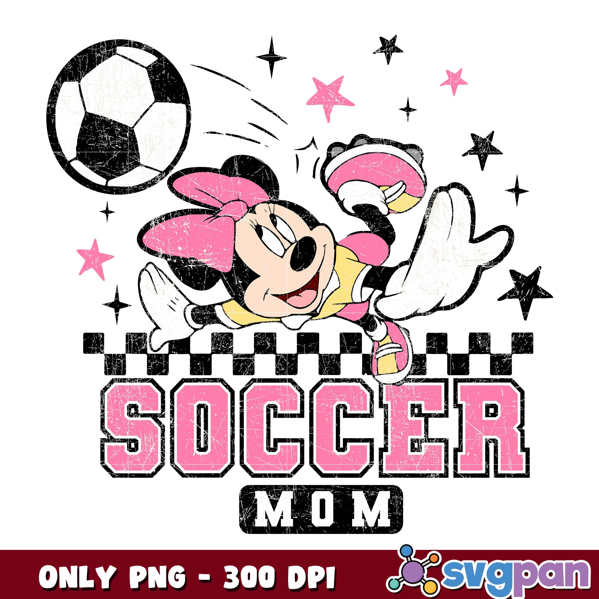Minnie mouse soccer mom png, disney minnie mouse png, pink minnie mous ...