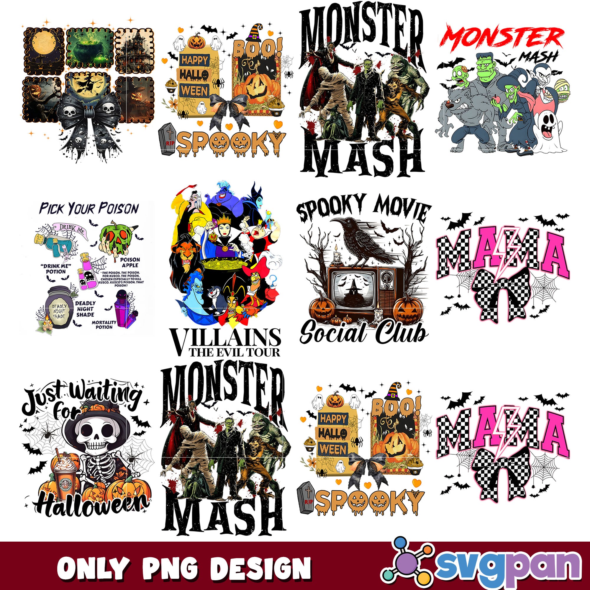 Monster mash png bundle, halloween drawings png, halloween costumes pn ...