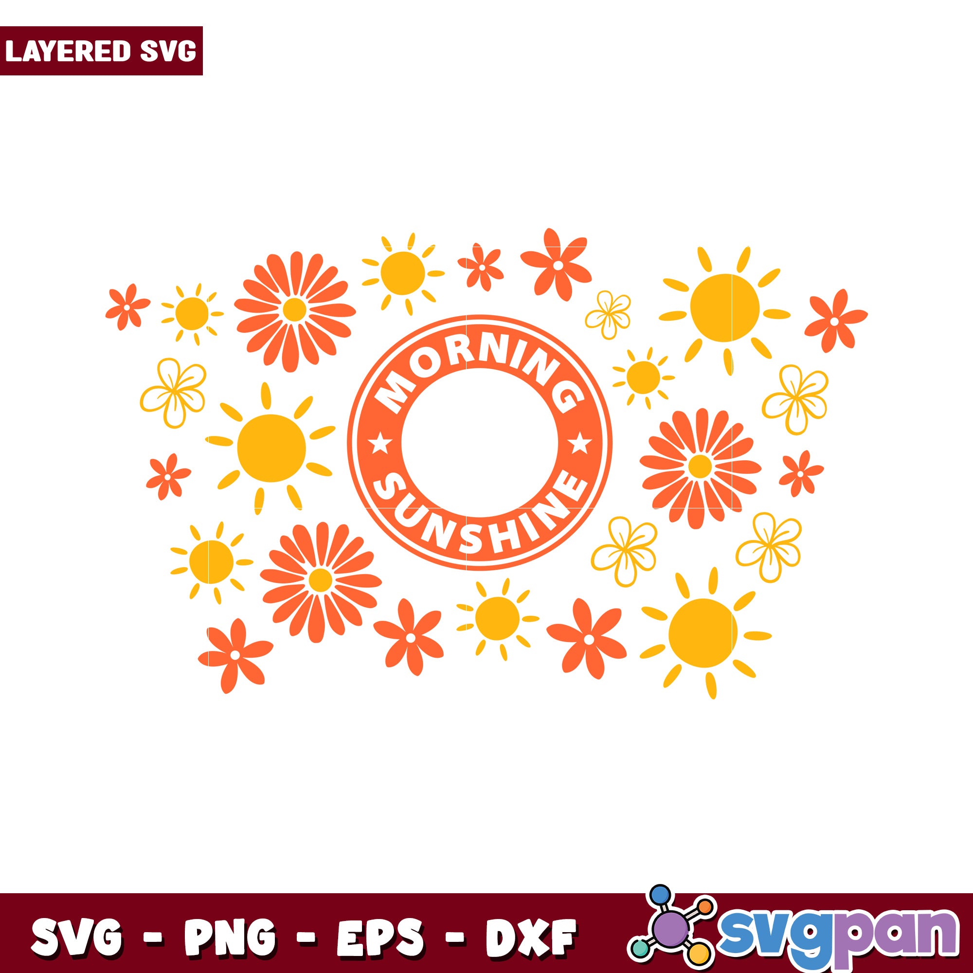 Morning Sunshine Floral Design SVG, perfect for bright projects – svgpan