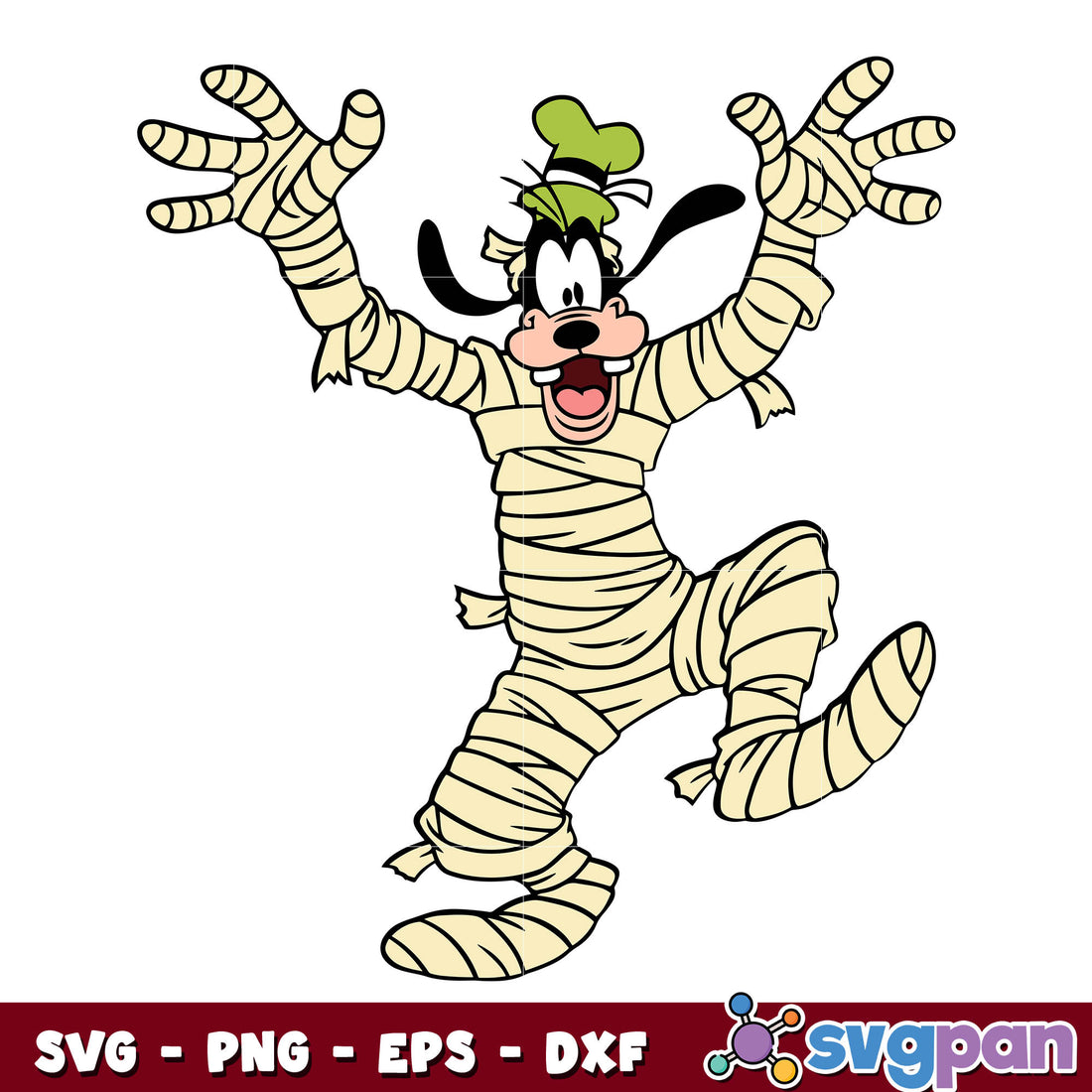Goofy Mummy Svg, Spooky Vibes Svg – svgpan