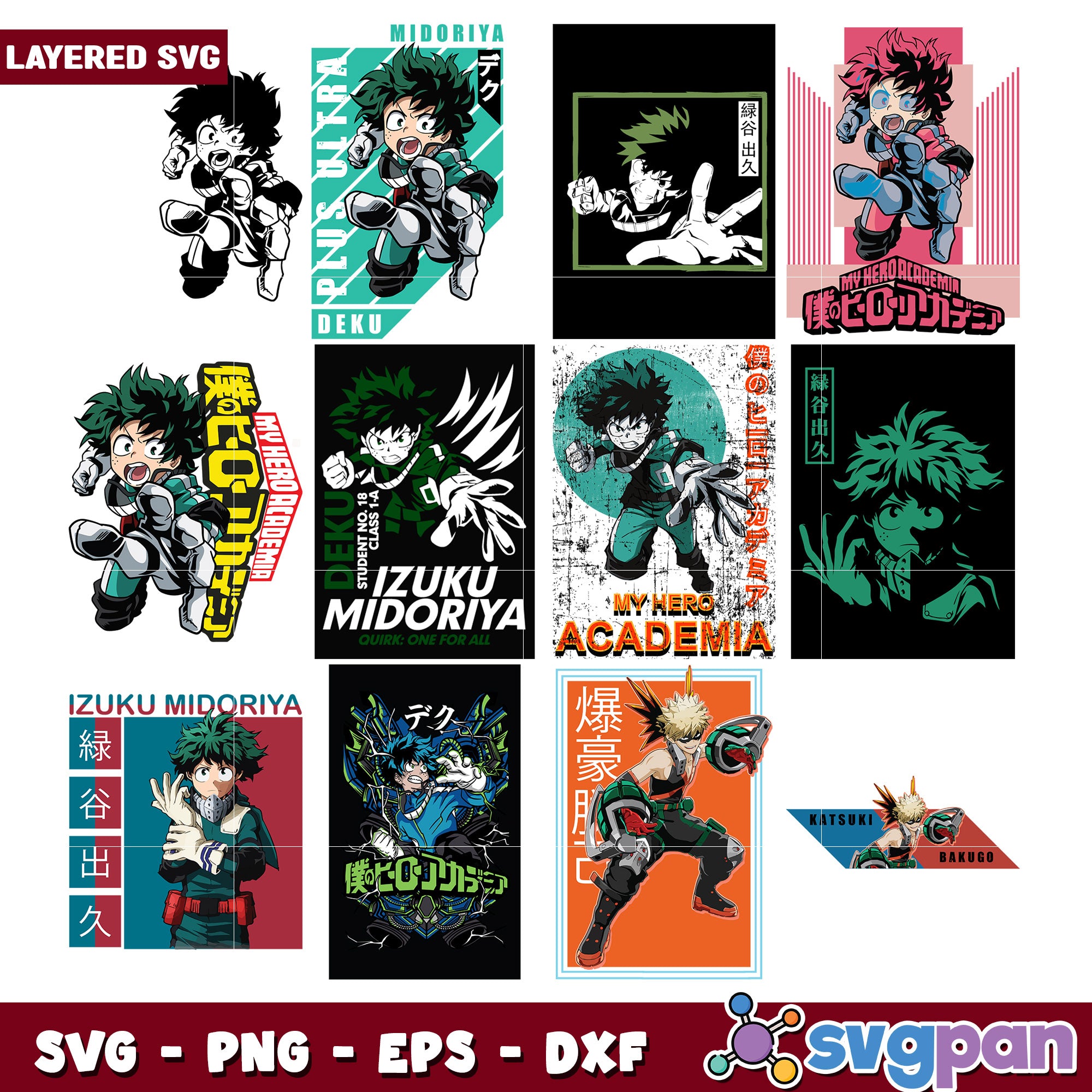 My Hero Academia Bundle SVG Designs for Creatives – svgpan