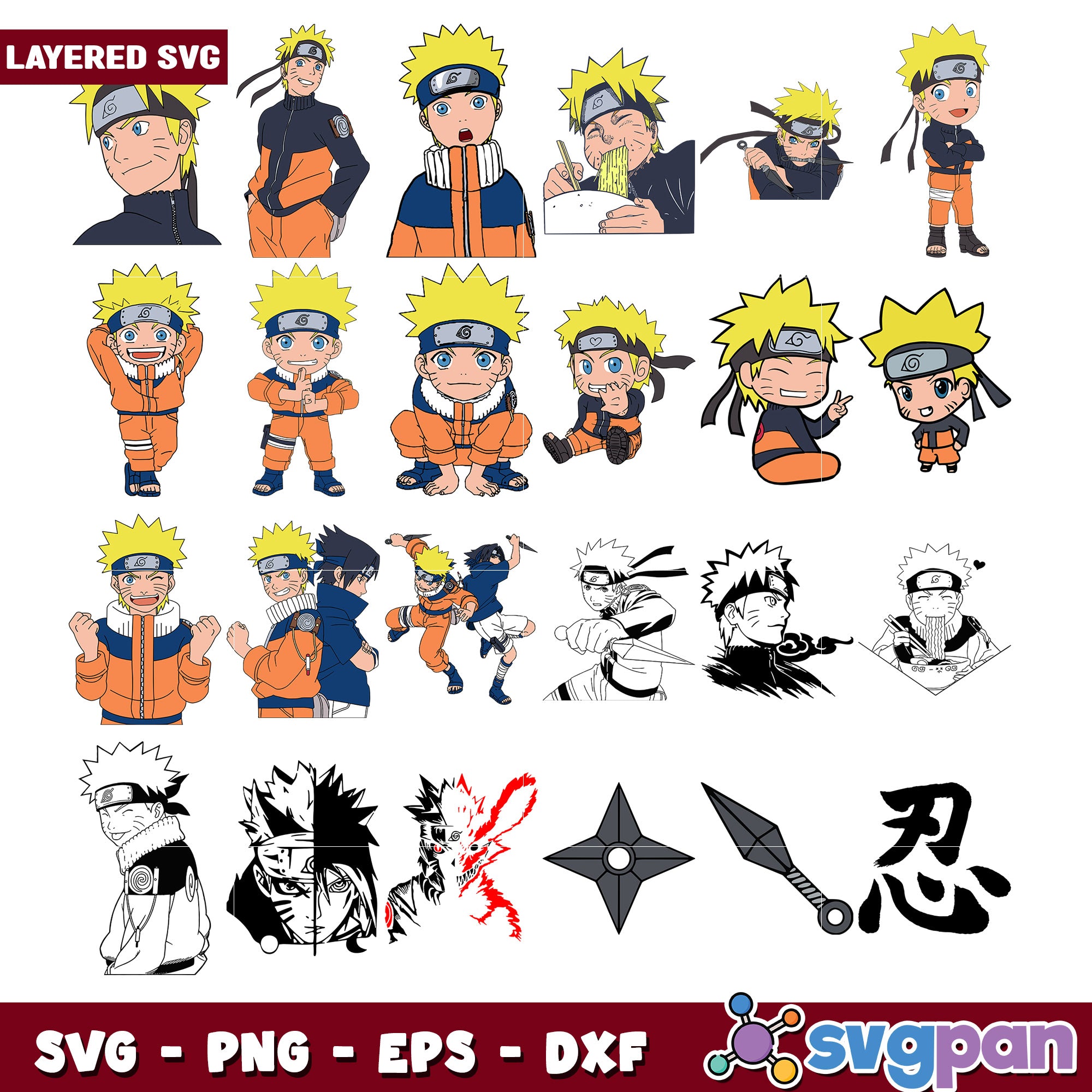 Naruto Bundle SVG Designs for Creative Projects – svgpan