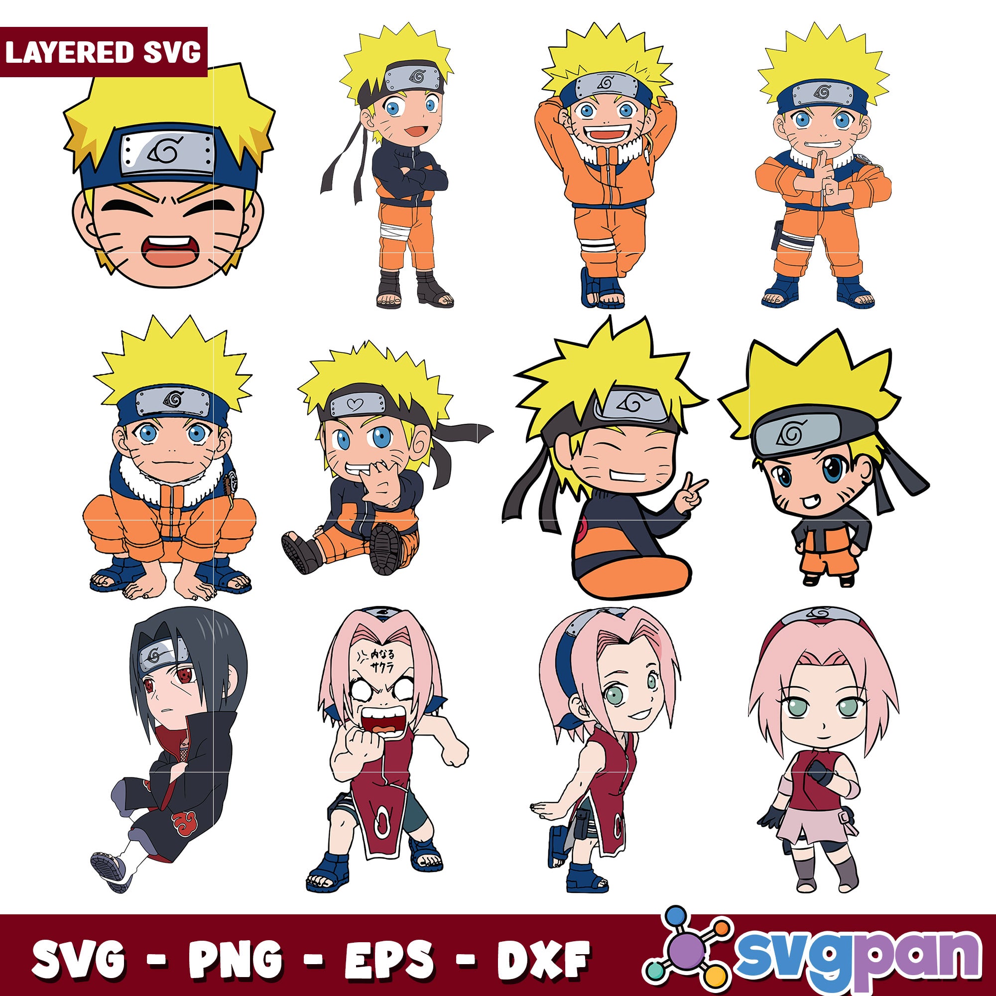Naruto Chibi SVG Bundle – svgpan