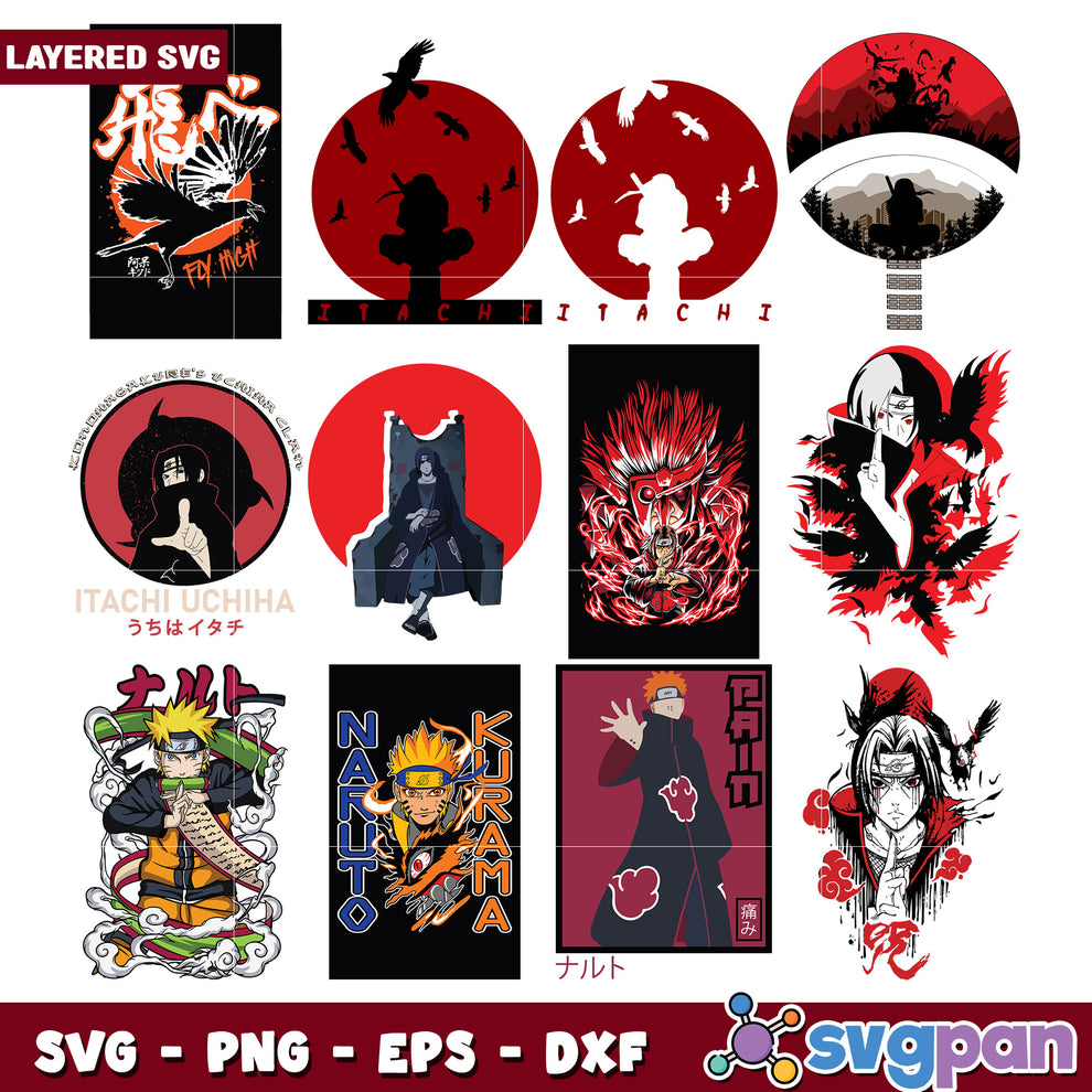 Naruto Itachi Uchiha SVG Bundle – svgpan