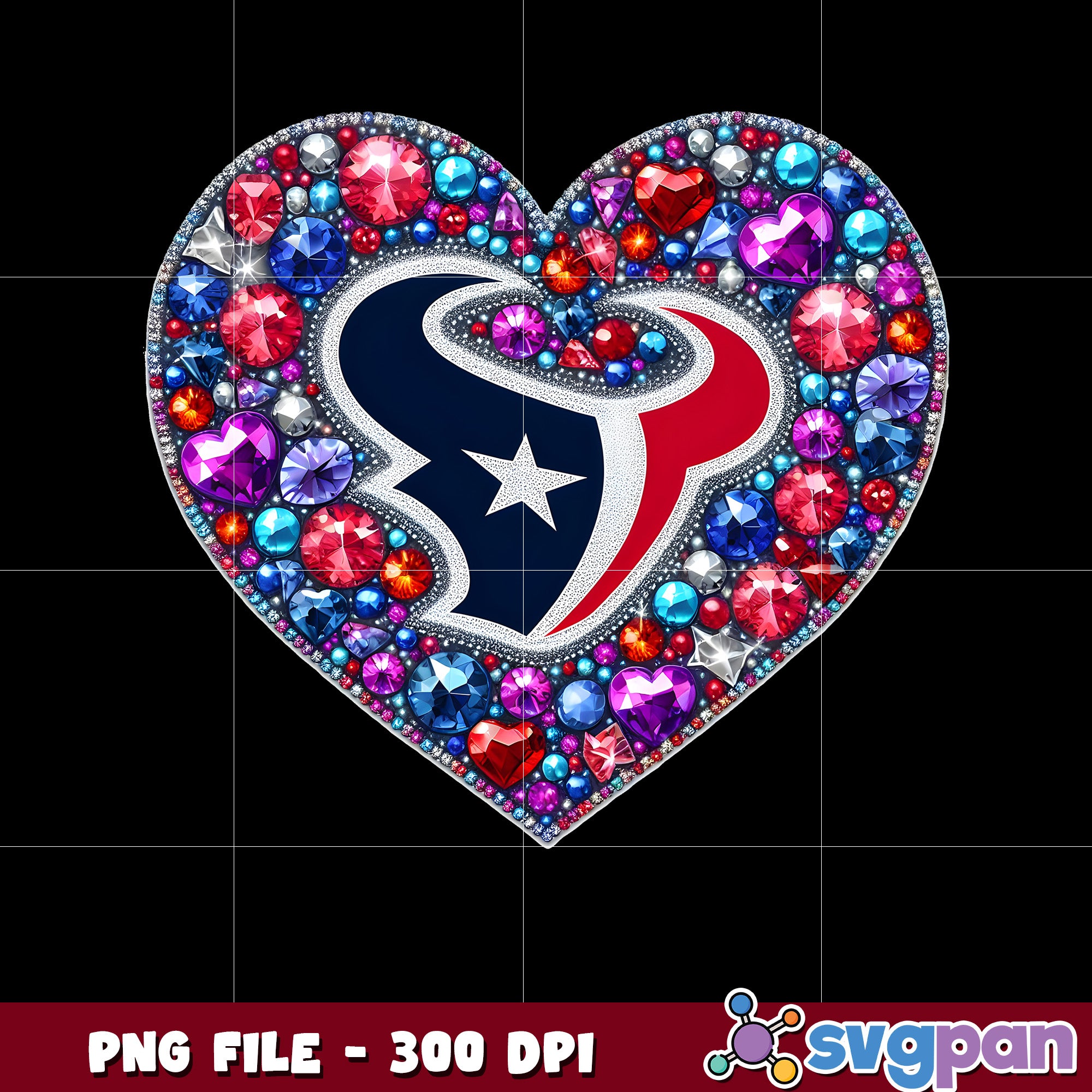 Nfl diamond heart houston texans png, super bowl 2025 png, national fo ...