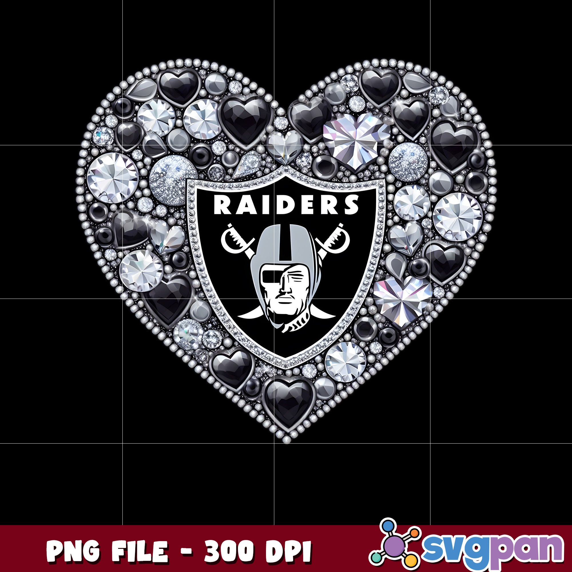 Nfl diamond heart las vegas raiders png, super bowl 2025 png, national ...