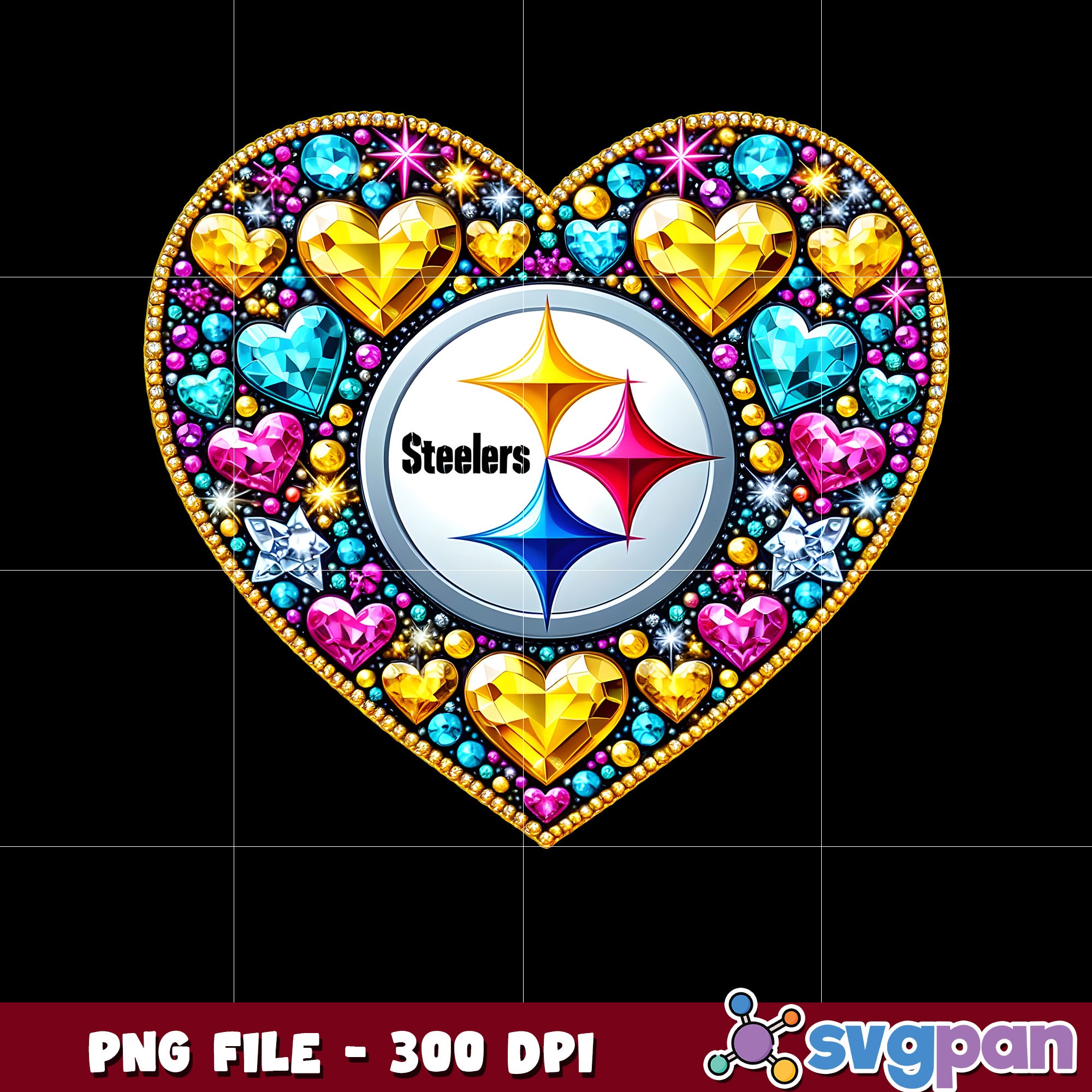 Nfl diamond heart pittsburgh steelers png, super bowl 2025 png, nation ...