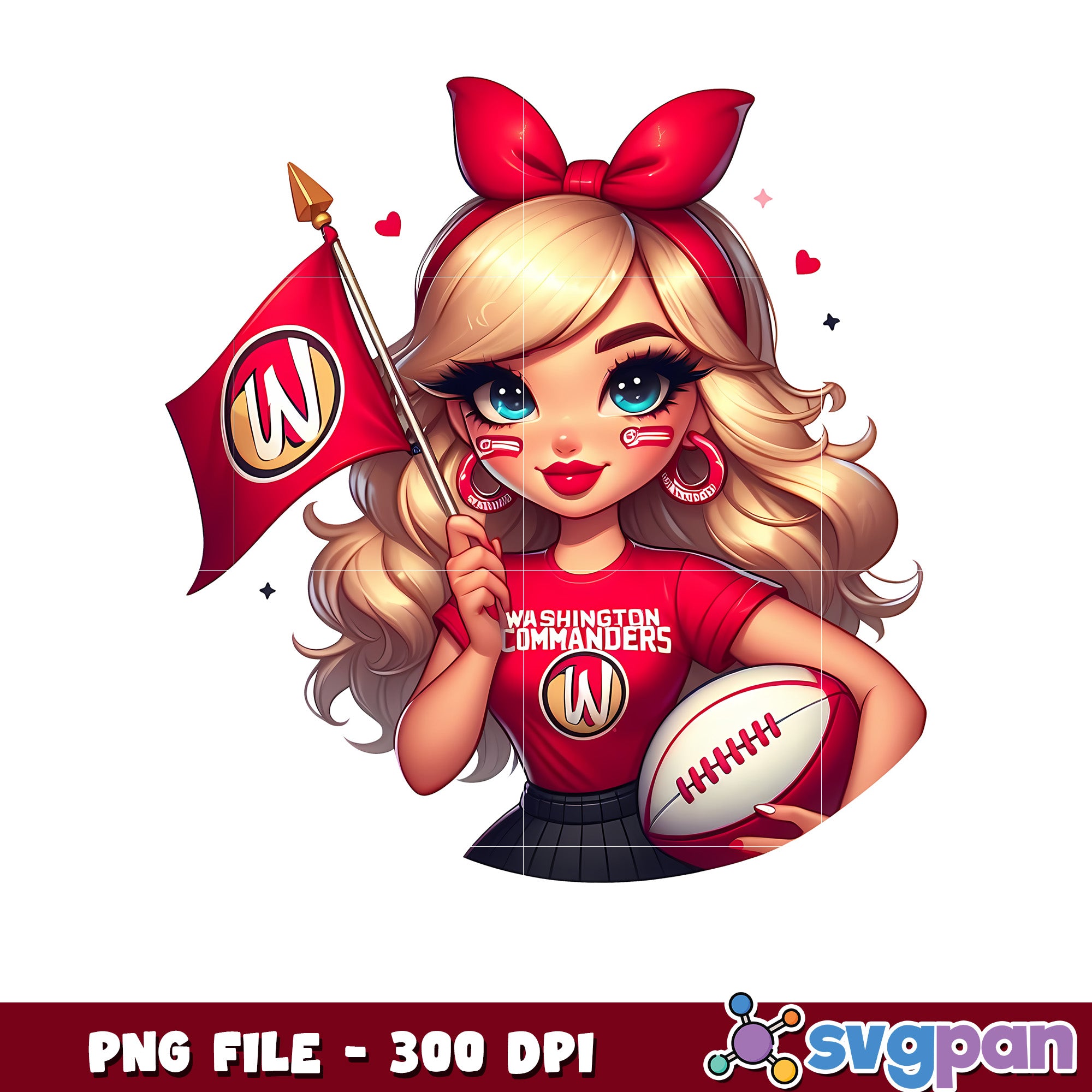 Nfl washington commanders cheerleader girl design png, american footba ...
