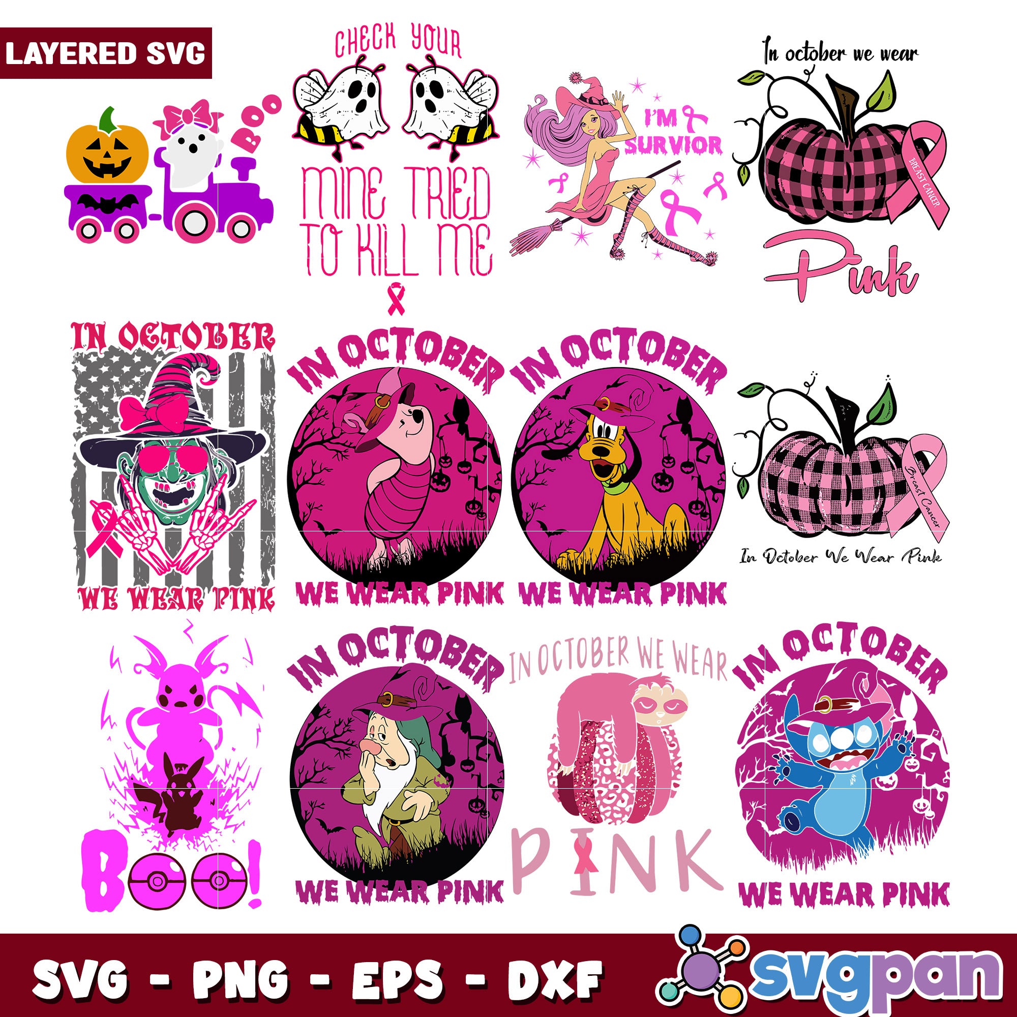 October Breast Cancer Awareness SVG Bundle – svgpan