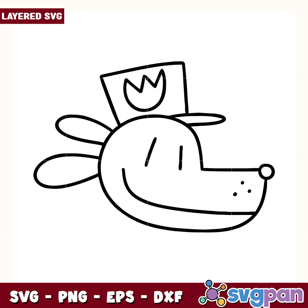 Officer knight head design svg, dog man movie svg, dog man characters ...