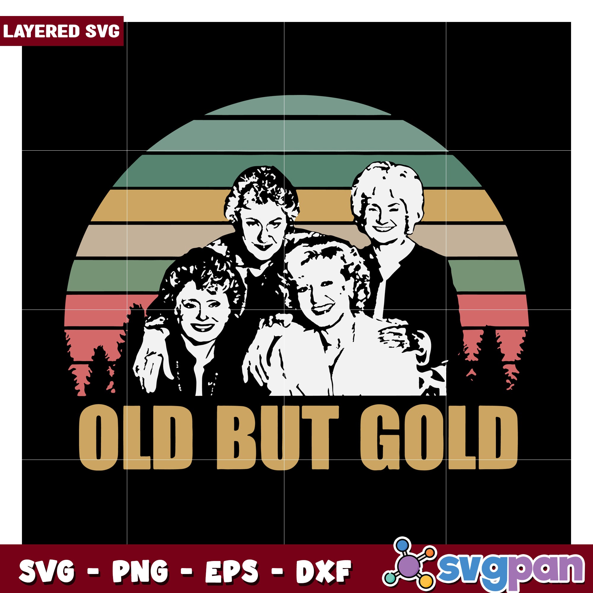 Old But Gold Vintage SVG Graphic for Crafting Projects, Perfect for Gi ...
