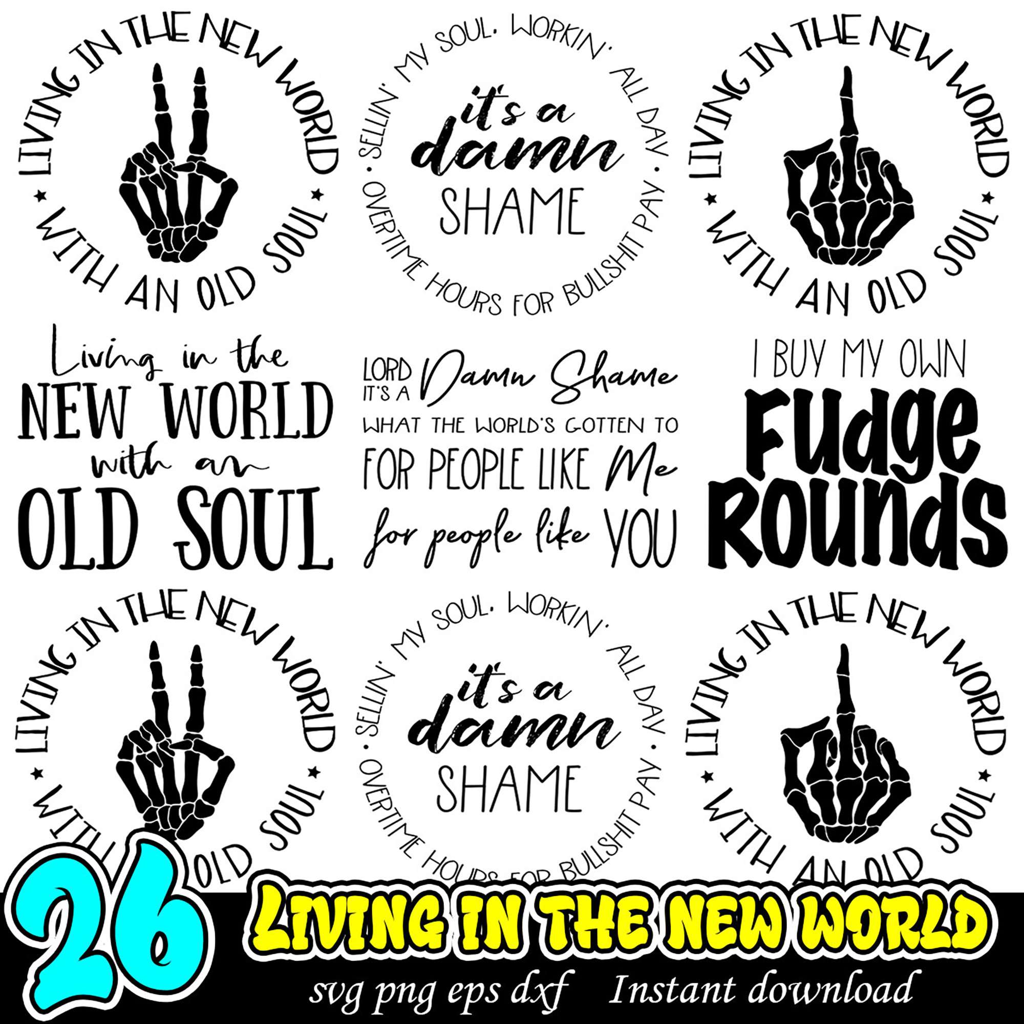 Old Soul SVG Bundle 26 Designs Instant Download – svgpan