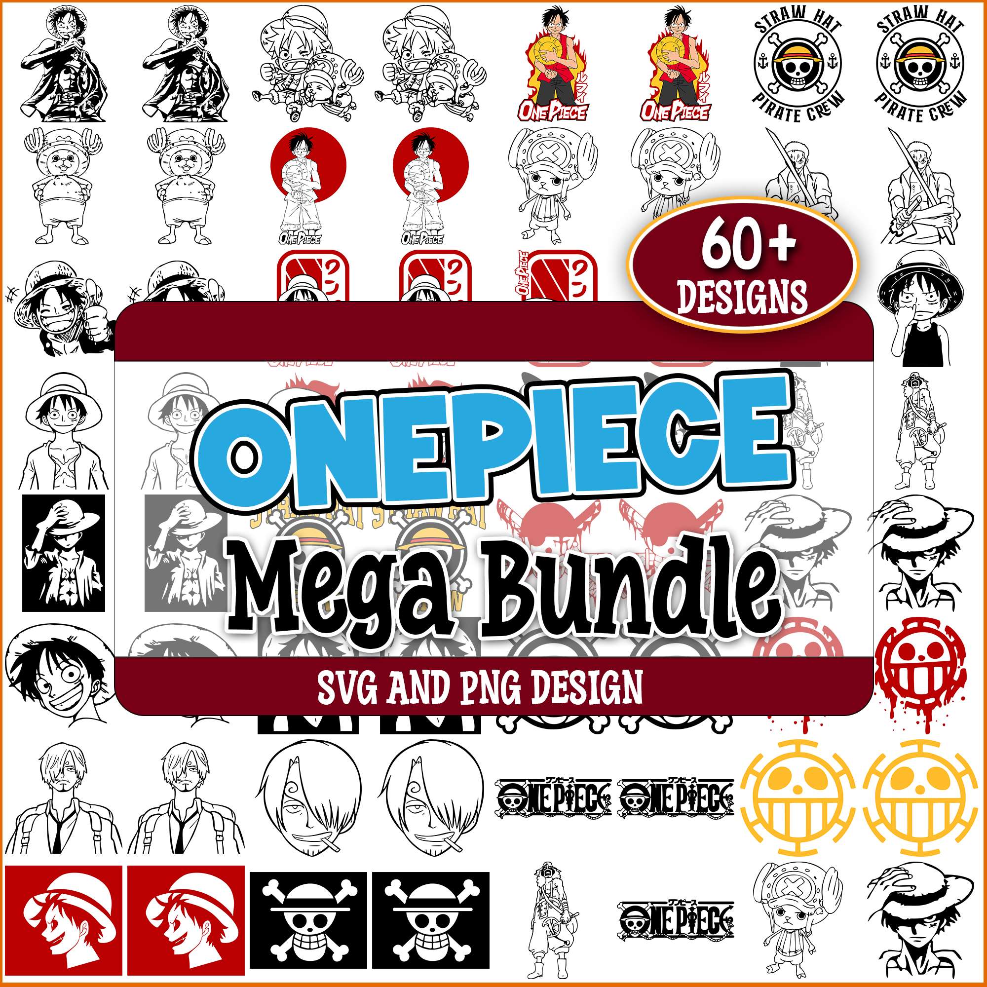 One piece design svg bundle, one piece svg, one piece characters svg ...